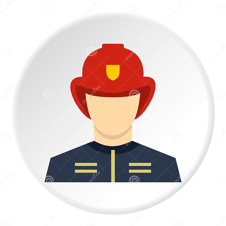 Fireman icon circle stock vector. Illustration of fireproof - 95442027