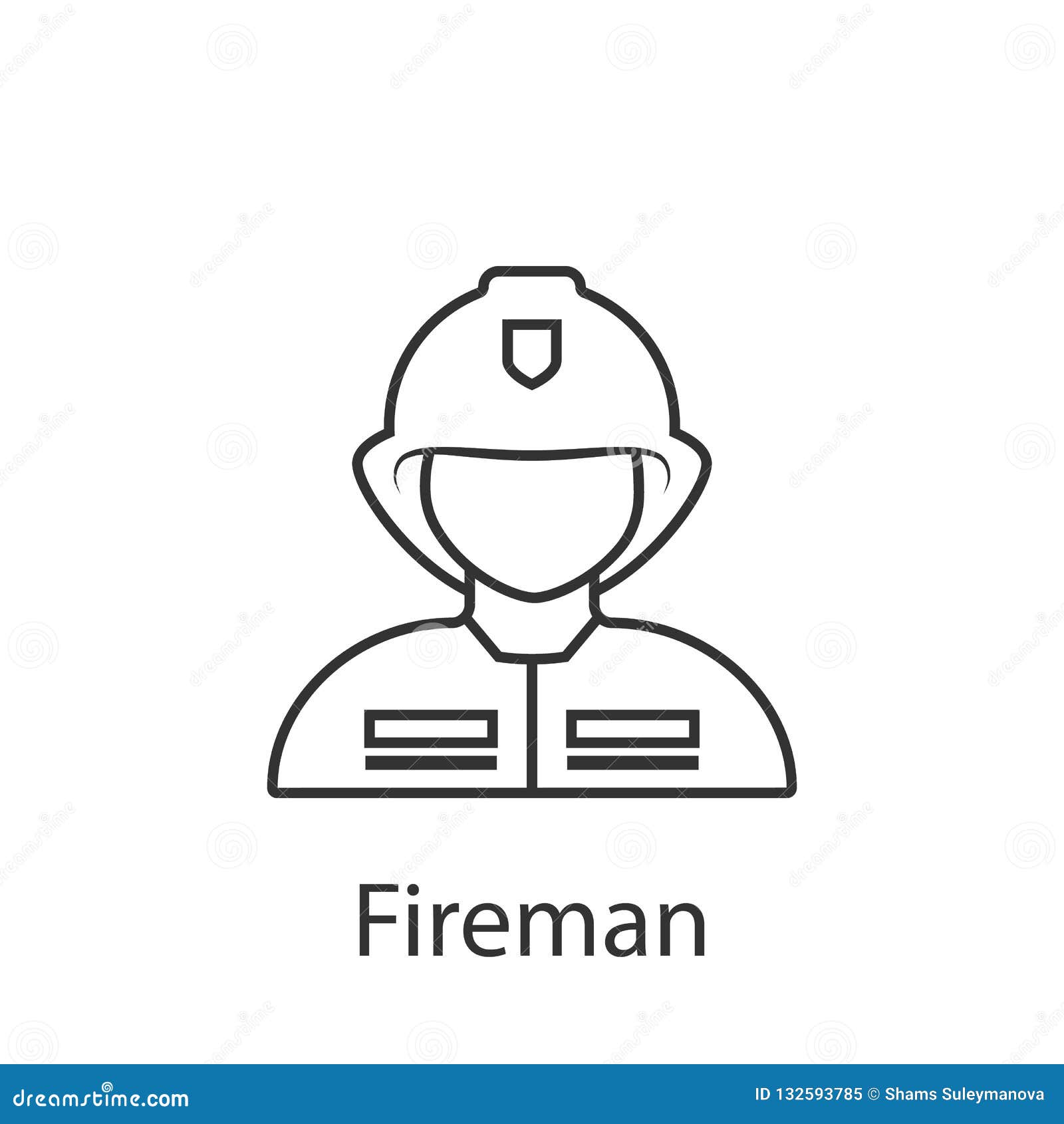 Fireman Icon. Element of Profession Avatar Icon for Mobile Concept and ...