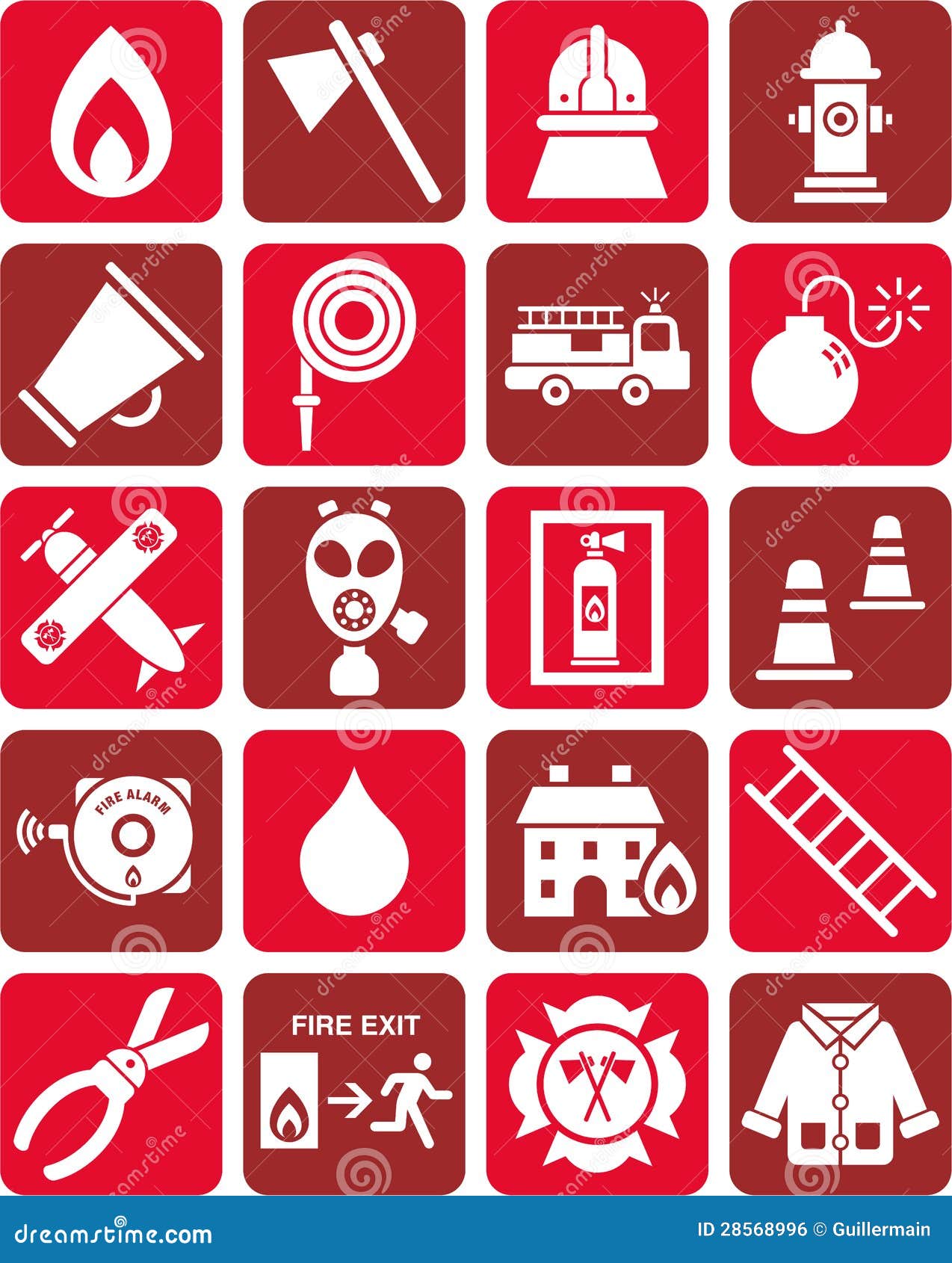 Fireman icons stock vector. Illustration of design, graphic - 28568996