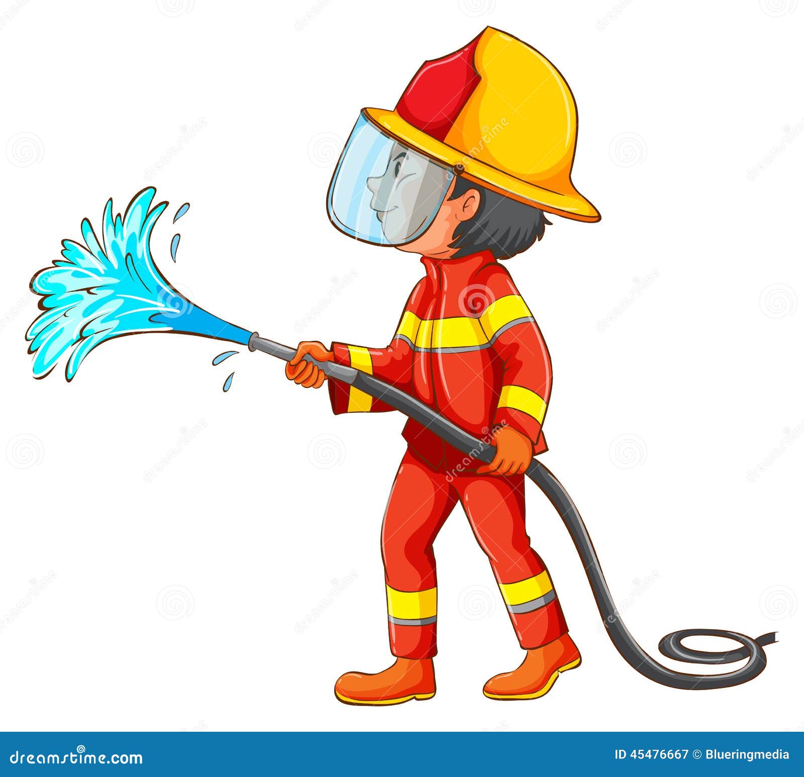 Fireman stock vector. Illustration of white, protective - 45476667