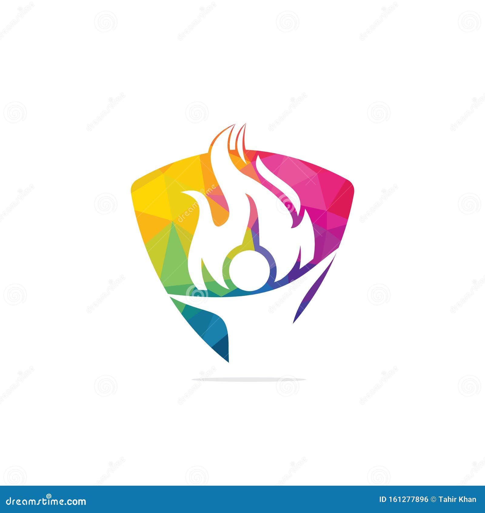 Fireman Logo Design.Red Flame Character Logotype. Stock Illustration ...