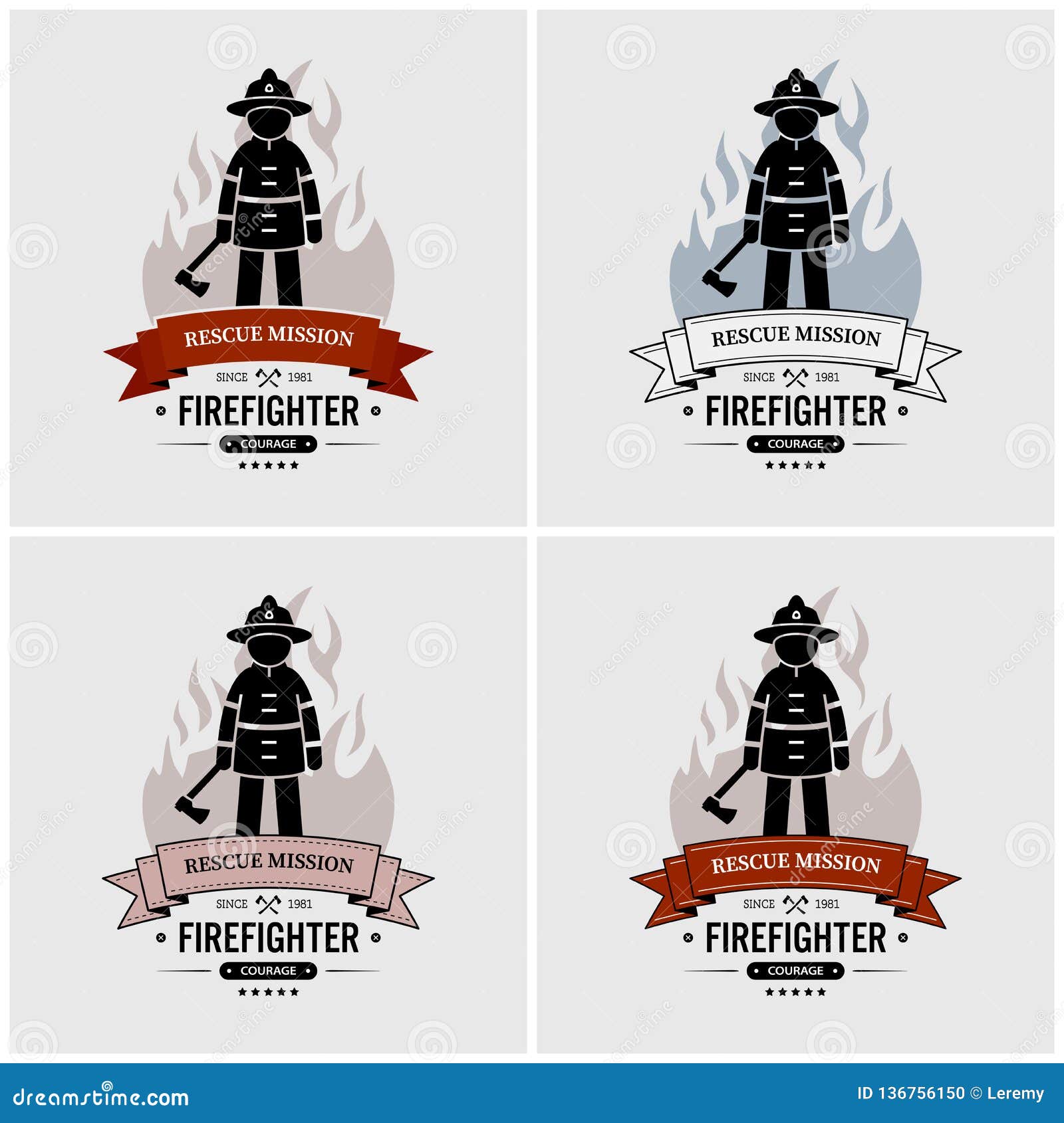 Fireman logo design. stock vector. Illustration of department - 136756150