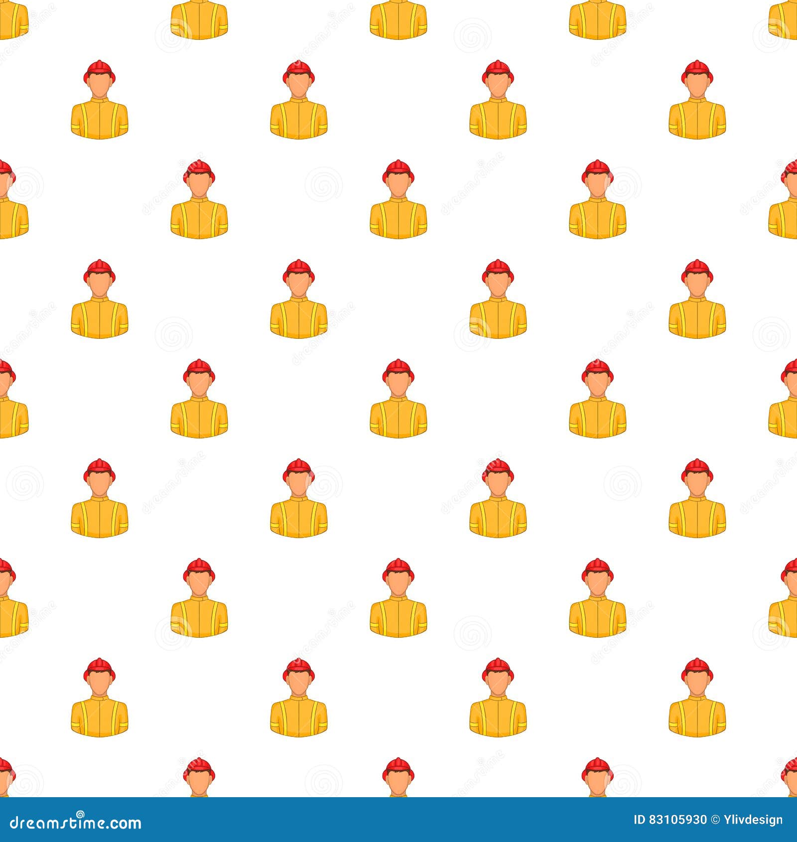 Fireman Pattern, Cartoon Style Stock Vector - Illustration of equipment ...