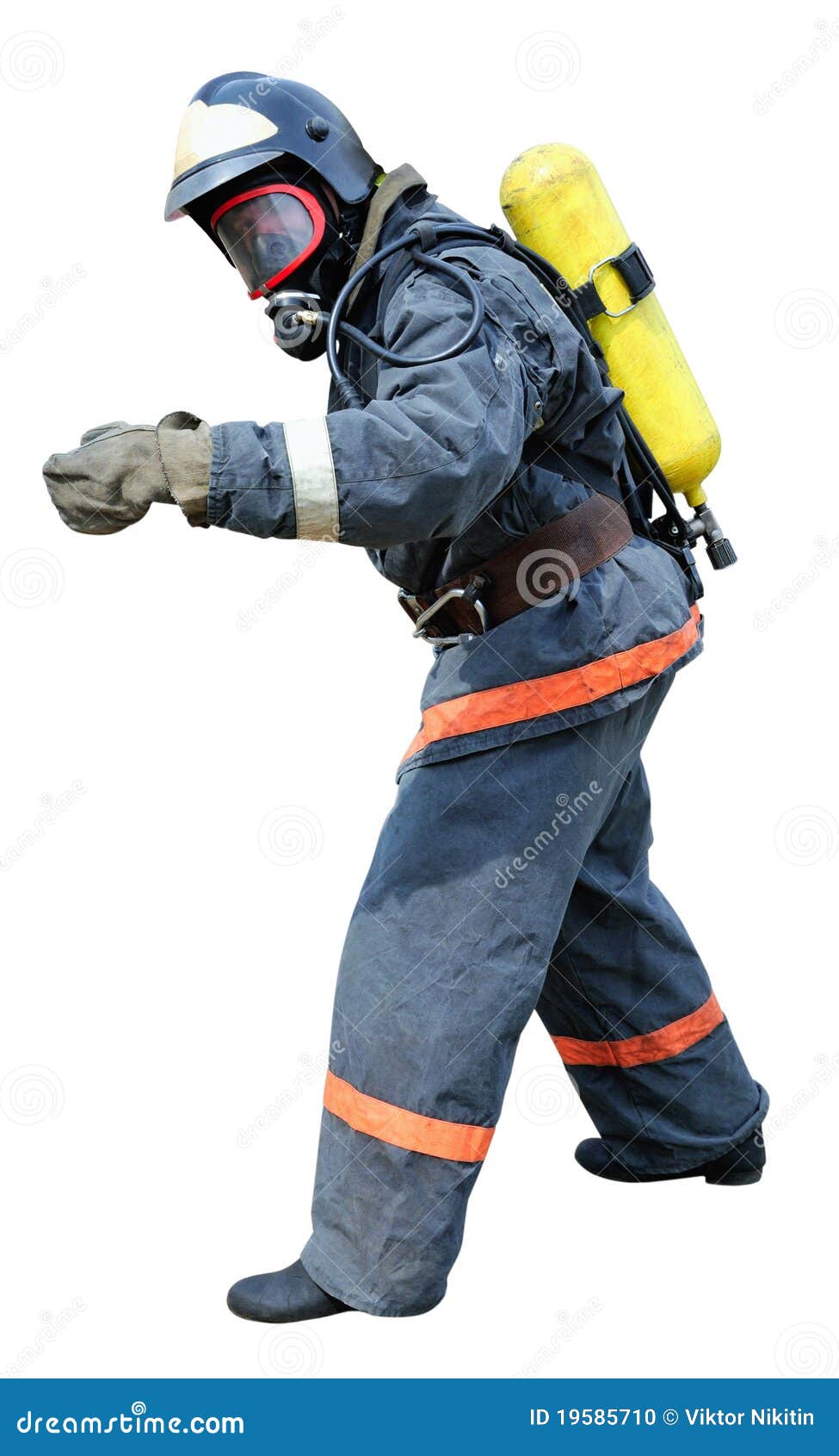 Fireman - Rescue in Breathing Apparatus Stock Photo - Image of safety ...