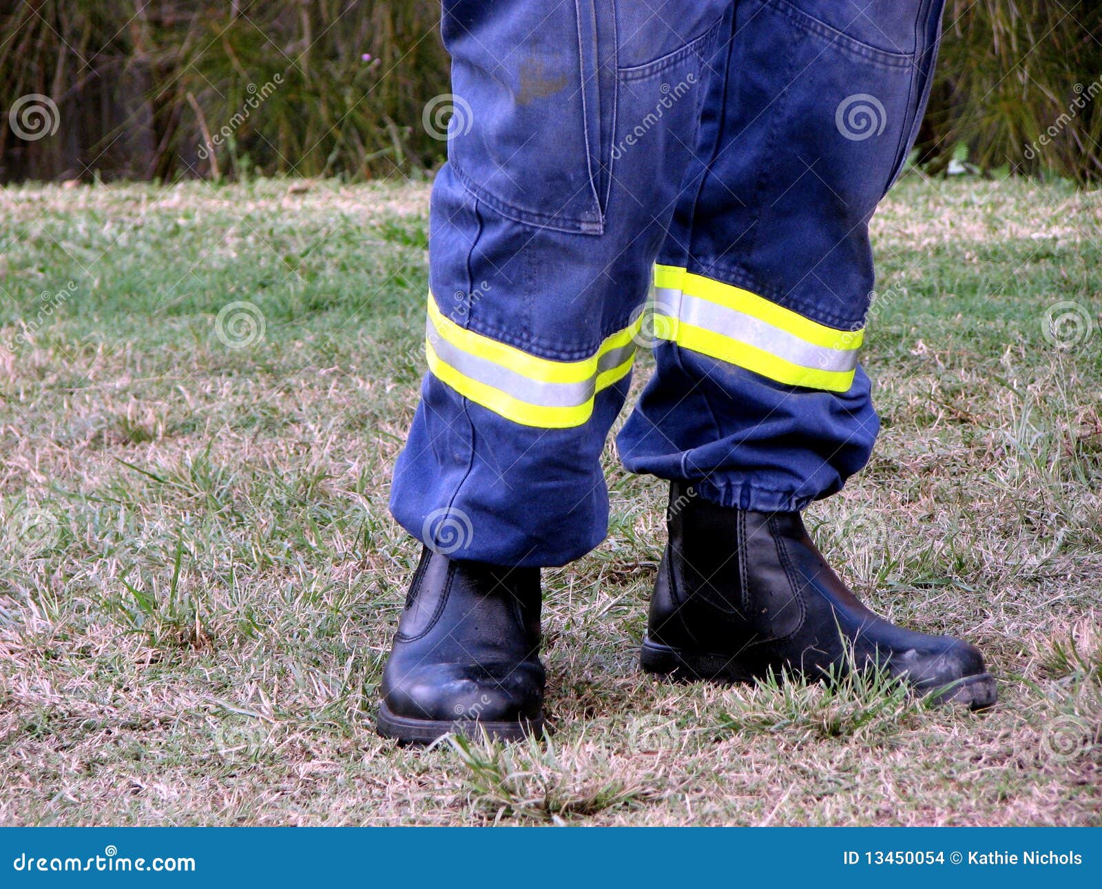 Fireman s Legs stock photo. Image of close, yellow, legs - 13450054