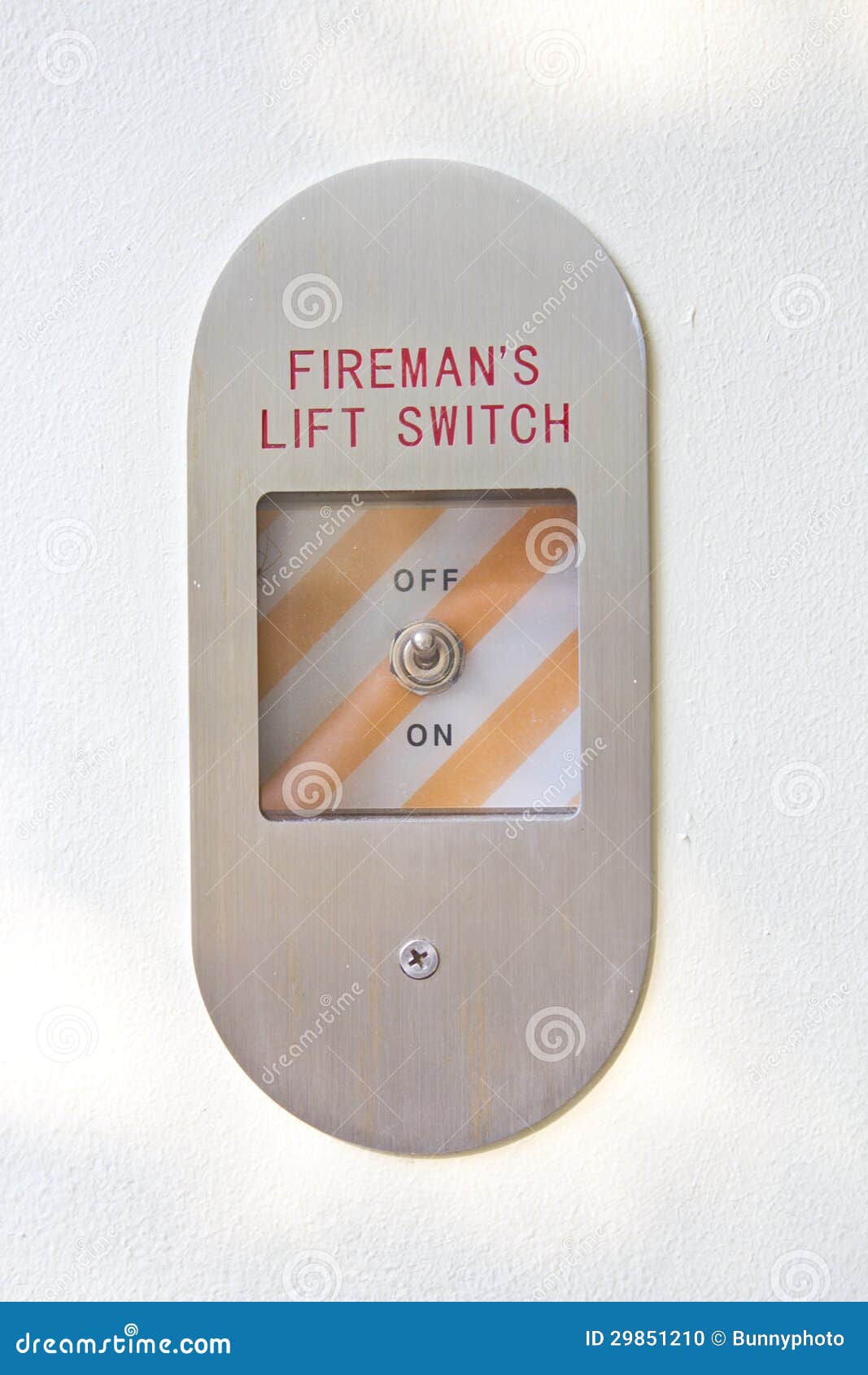 Fireman s lift switch stock photo. Image of switch, emergency - 29851210