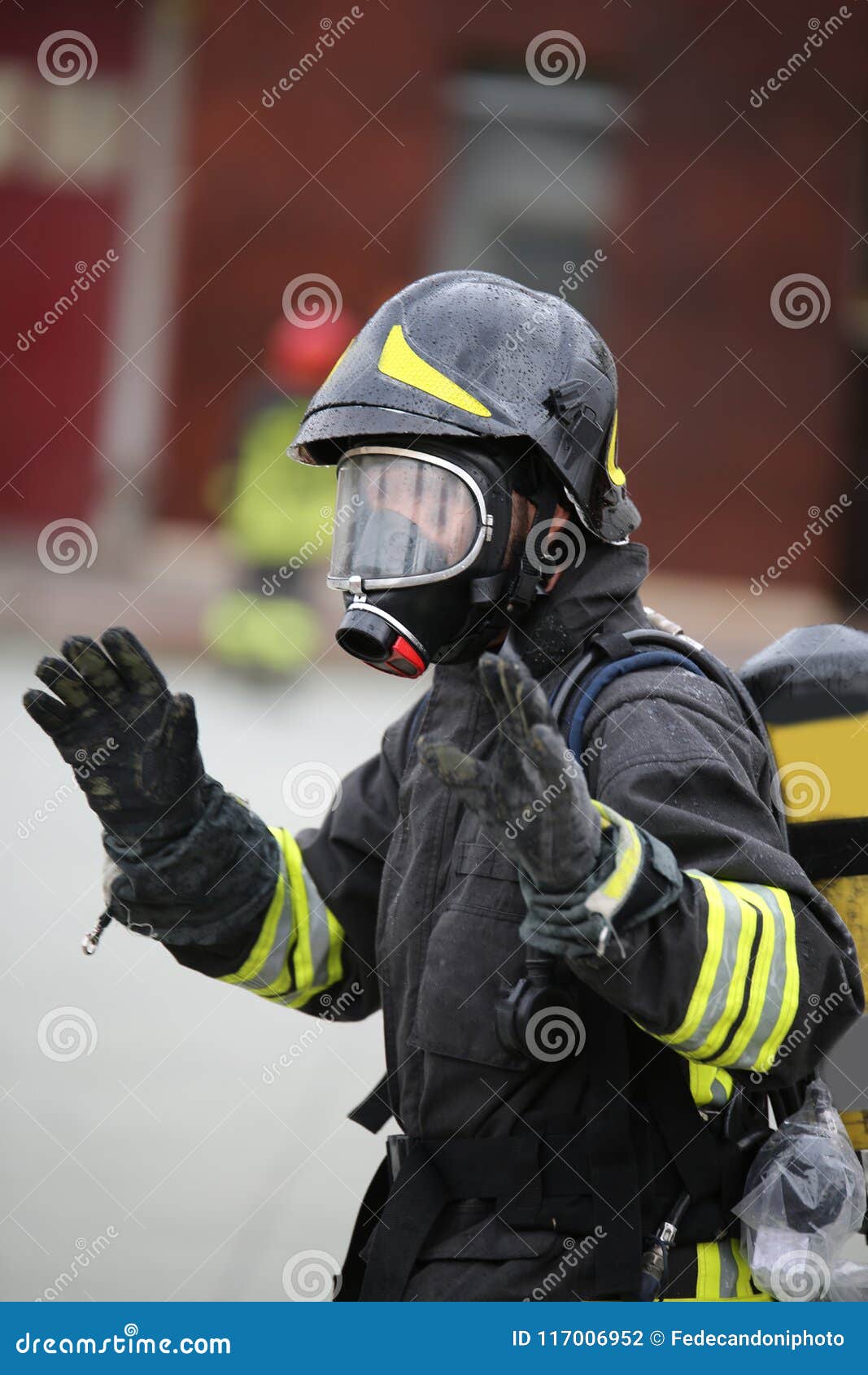 Fireman Salutes after the Fire Editorial Photography - Image of firemen ...