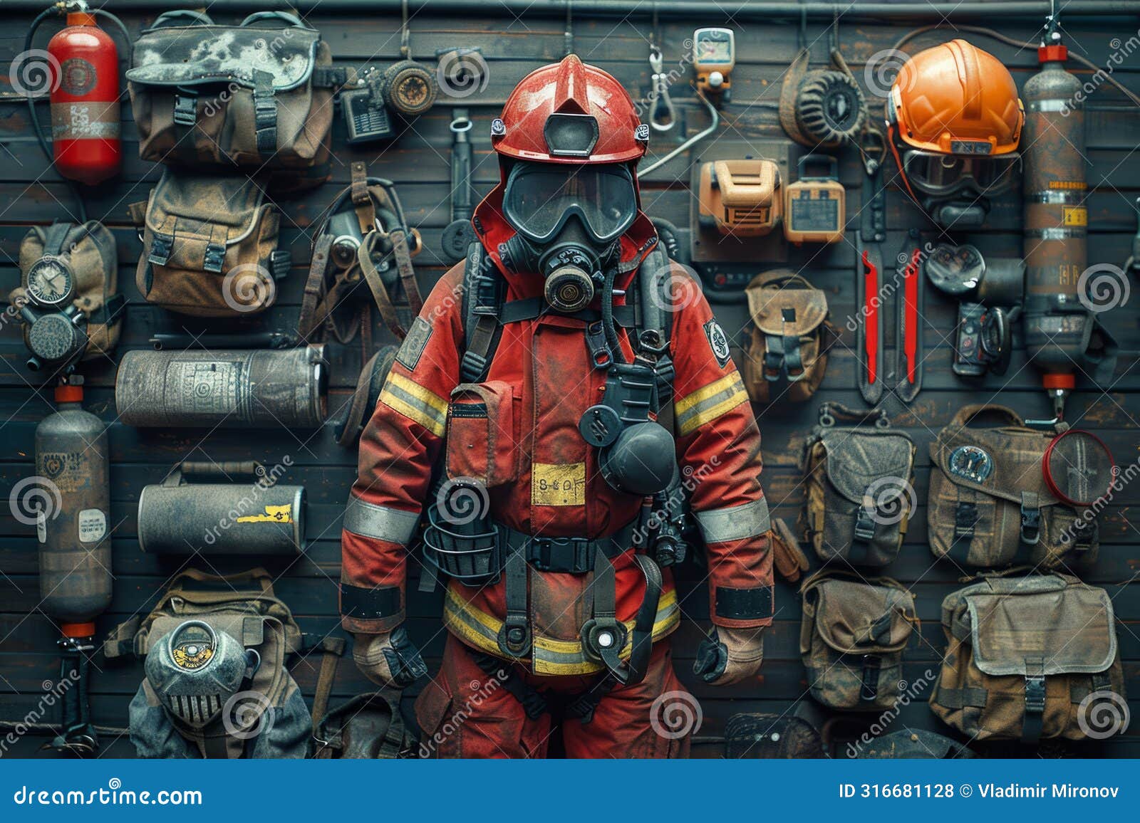 Firefighting Equipment Coloring Page For Kids Cartoon Vector ...