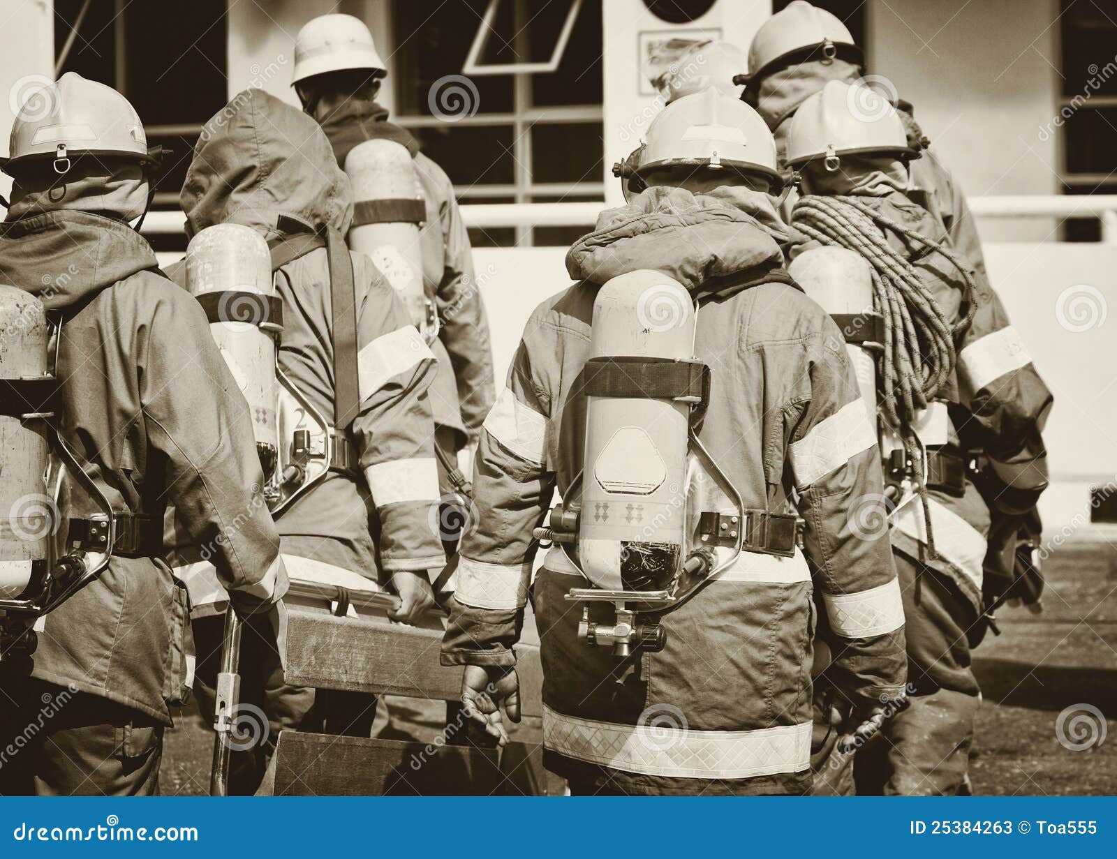 Fireman team stock image. Image of looking, rescue, risk - 25384263