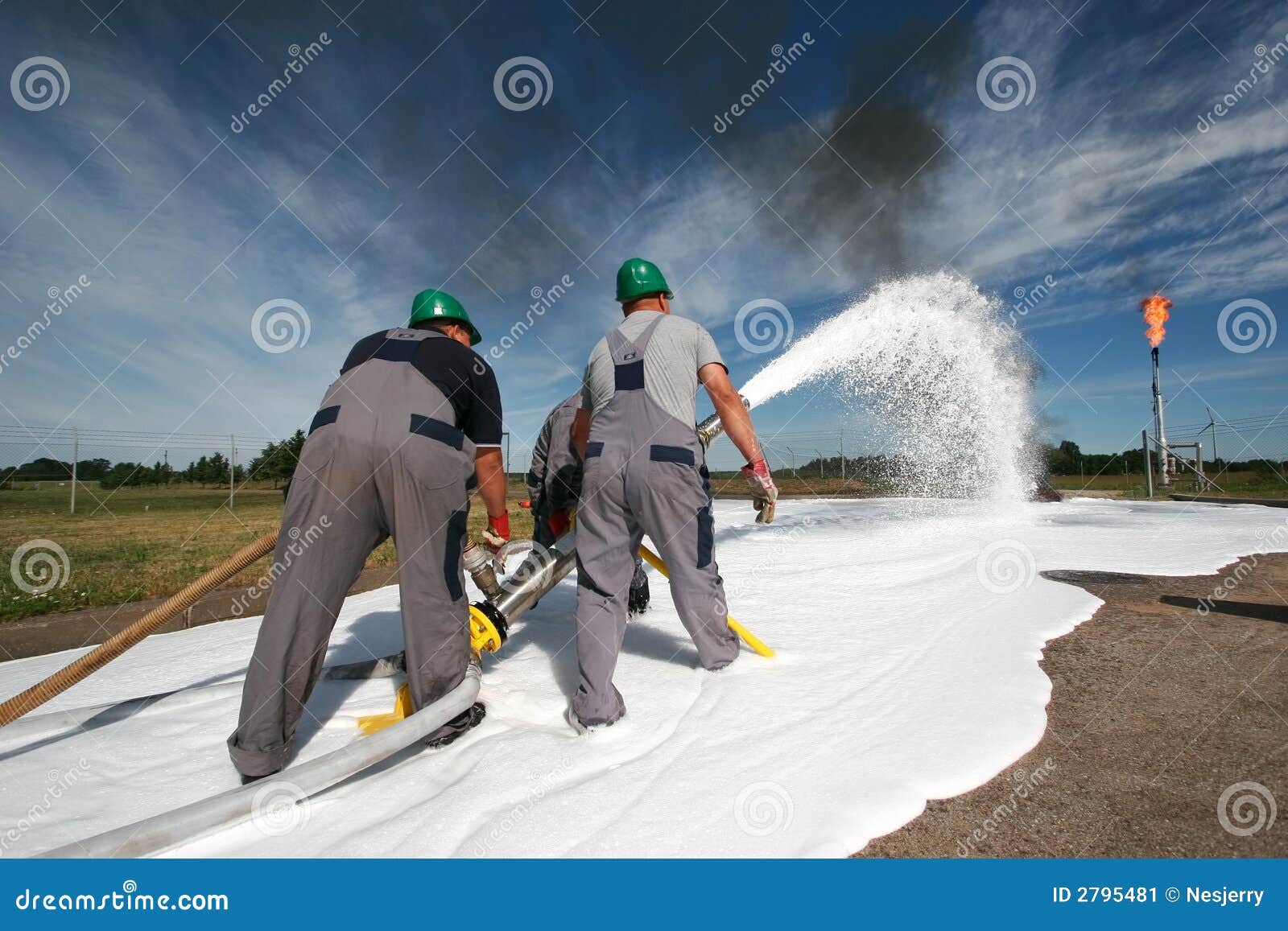 Fireman training stock image. Image of torch, uniform - 2795481