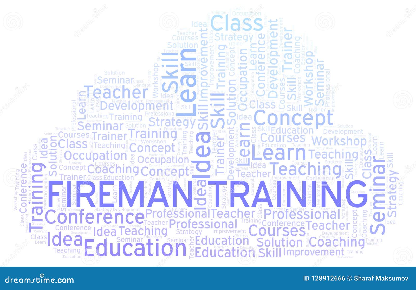 Fireman Training Word Cloud. Stock Illustration - Illustration of ...