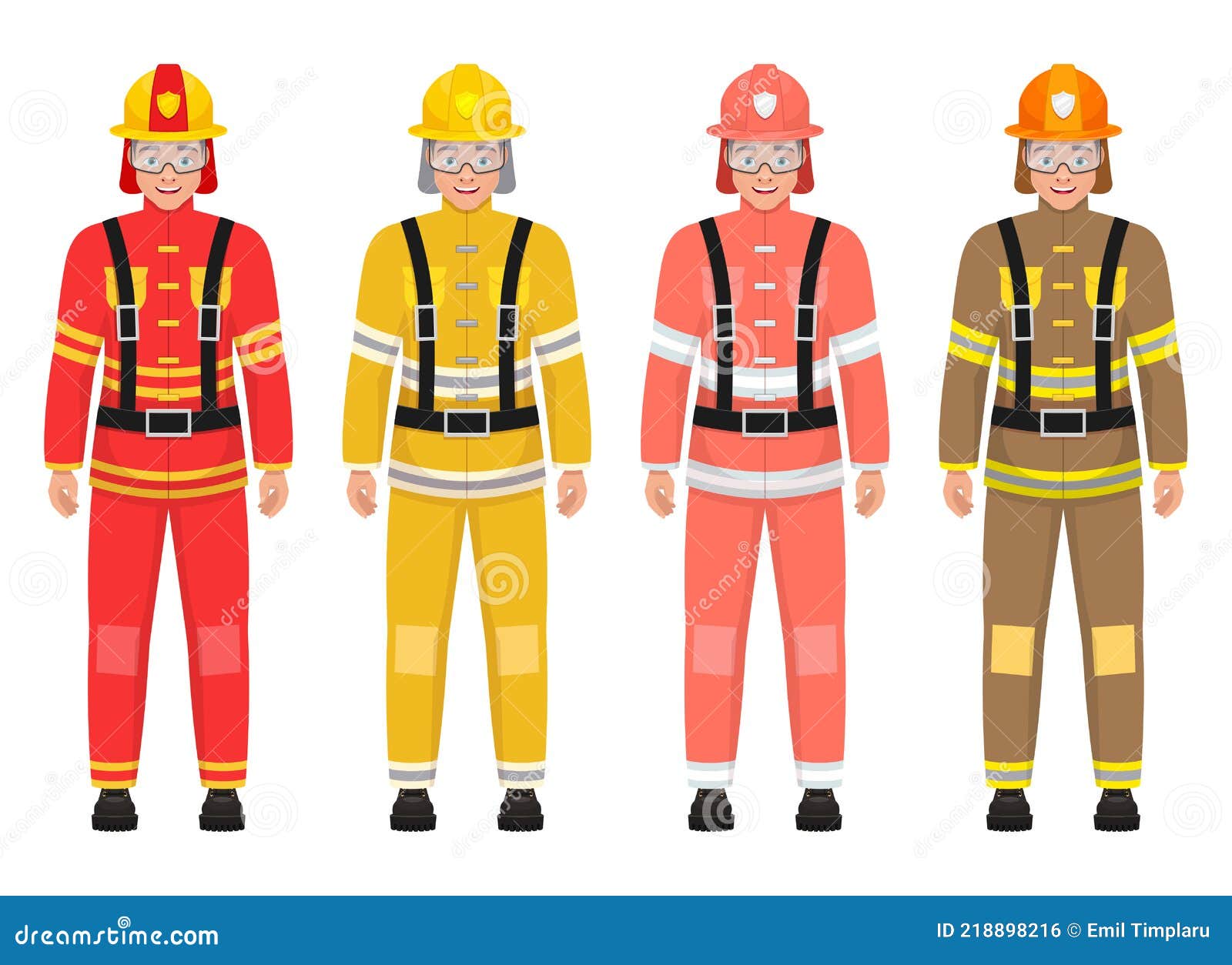 Fireman Vector Design Illustration Isolated on White Background Stock ...