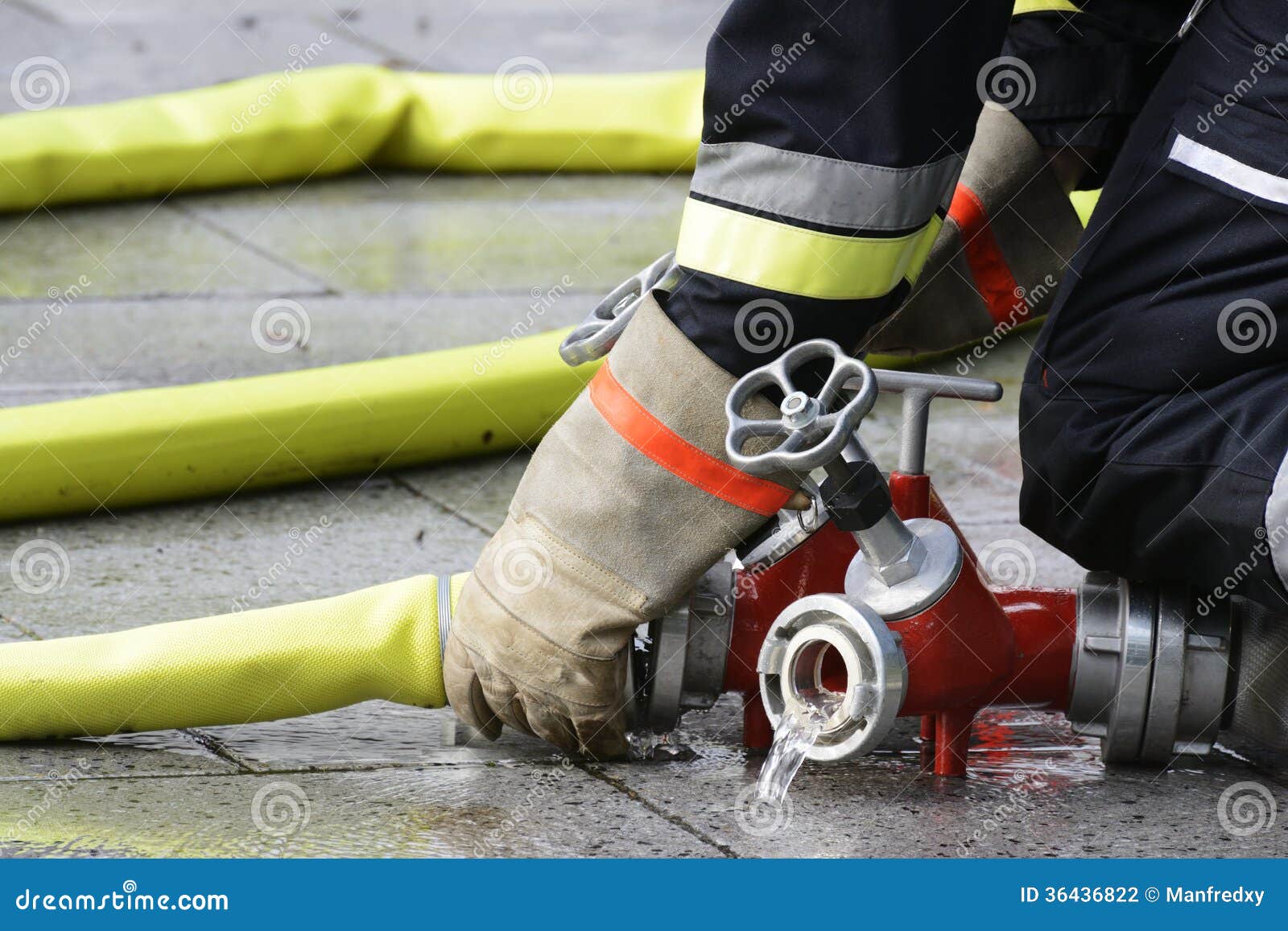 Fireman at work stock photo. Image of hosepipe, firehose - 36436822