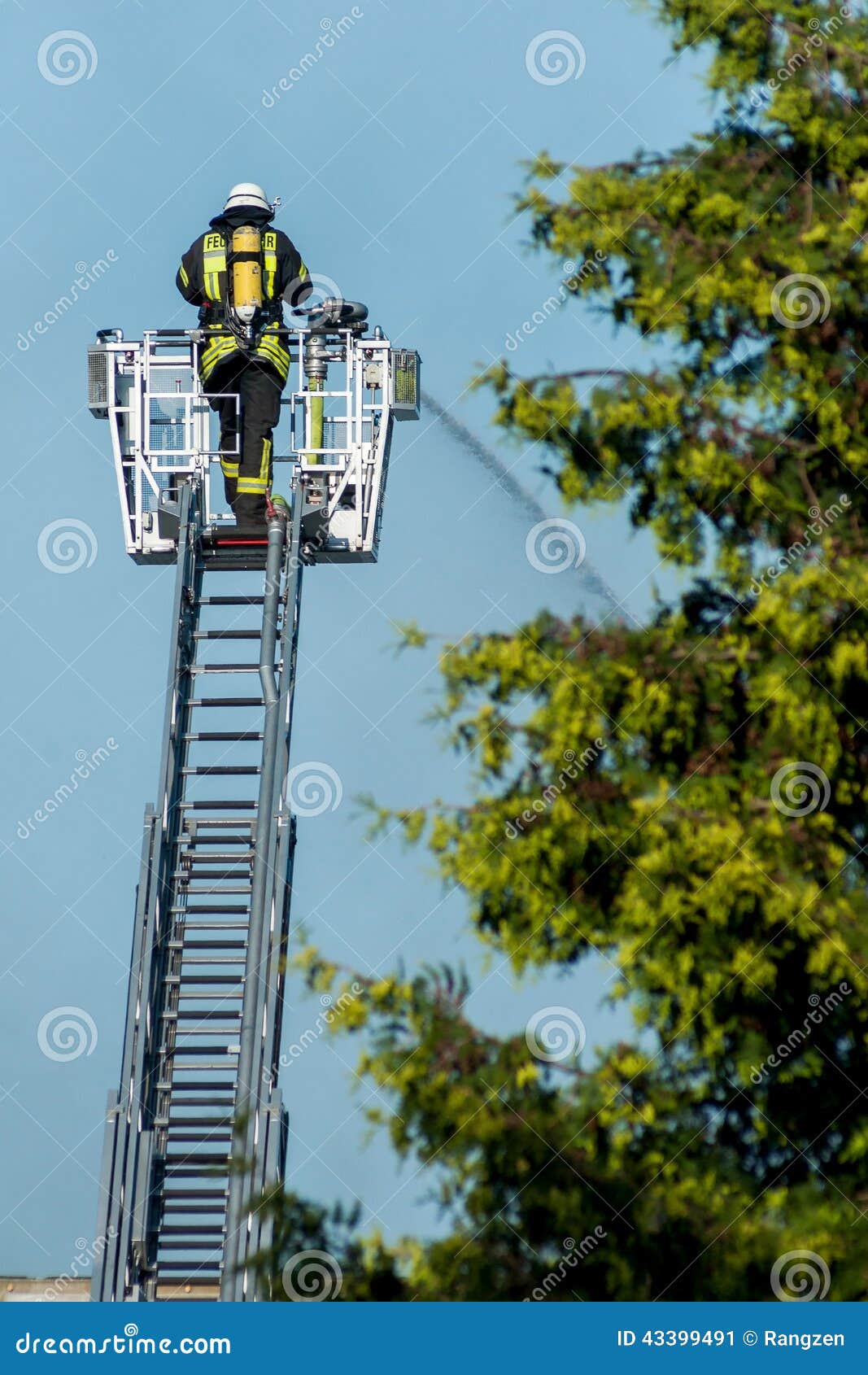 Fireman at work stock image. Image of operation, labor - 43399491