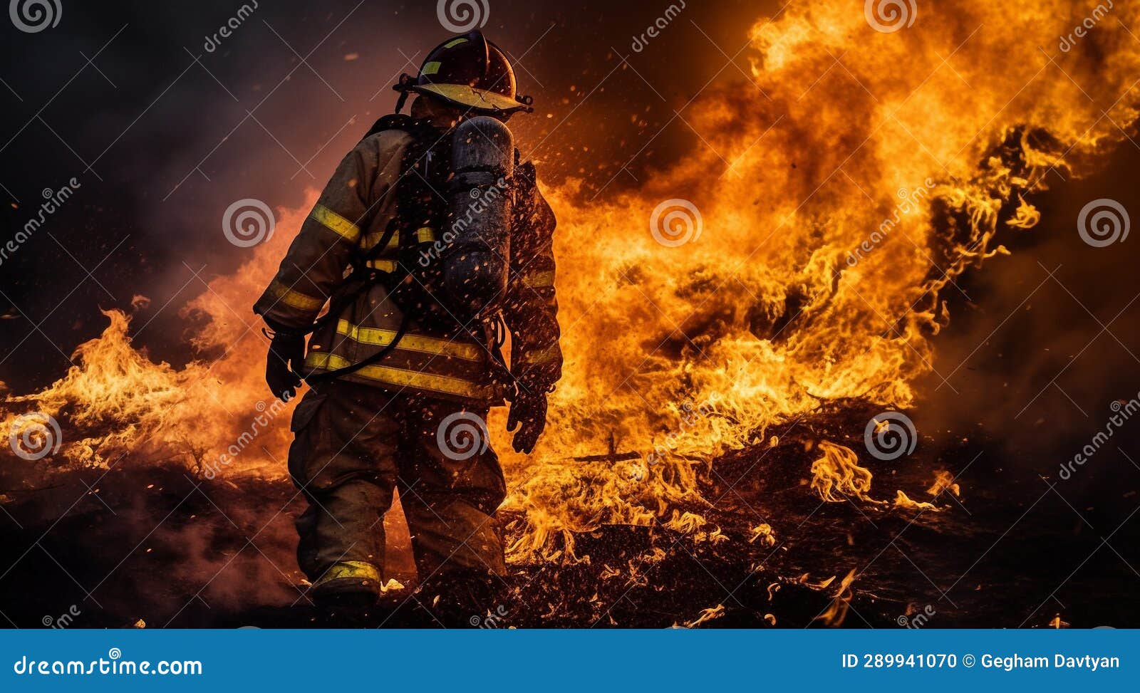 Fireman Working with Fire, Fireman Doing His Work, Fireman on Fire ...