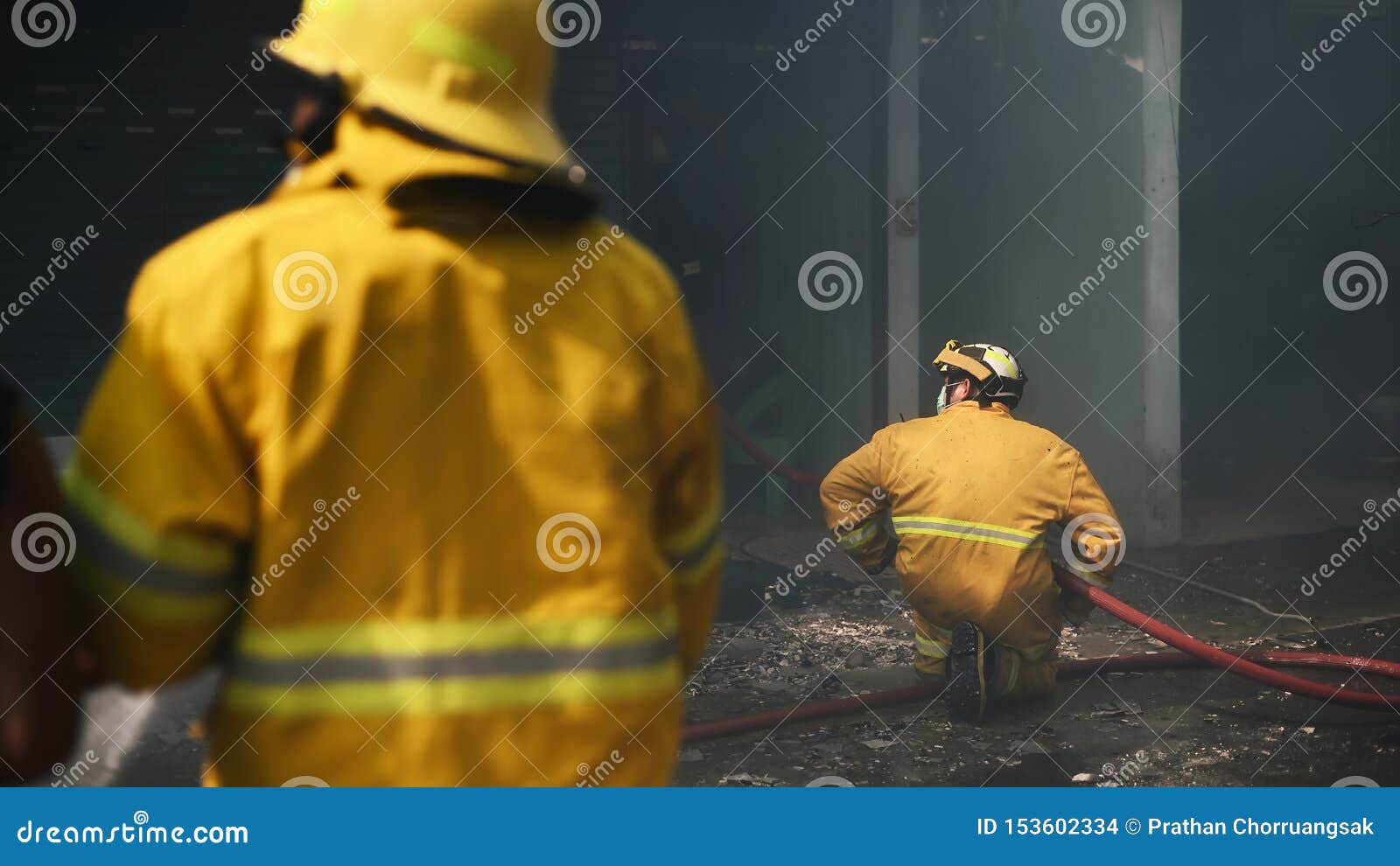 Fireman Working Real Incident In Thailand Stock Photo | CartoonDealer ...