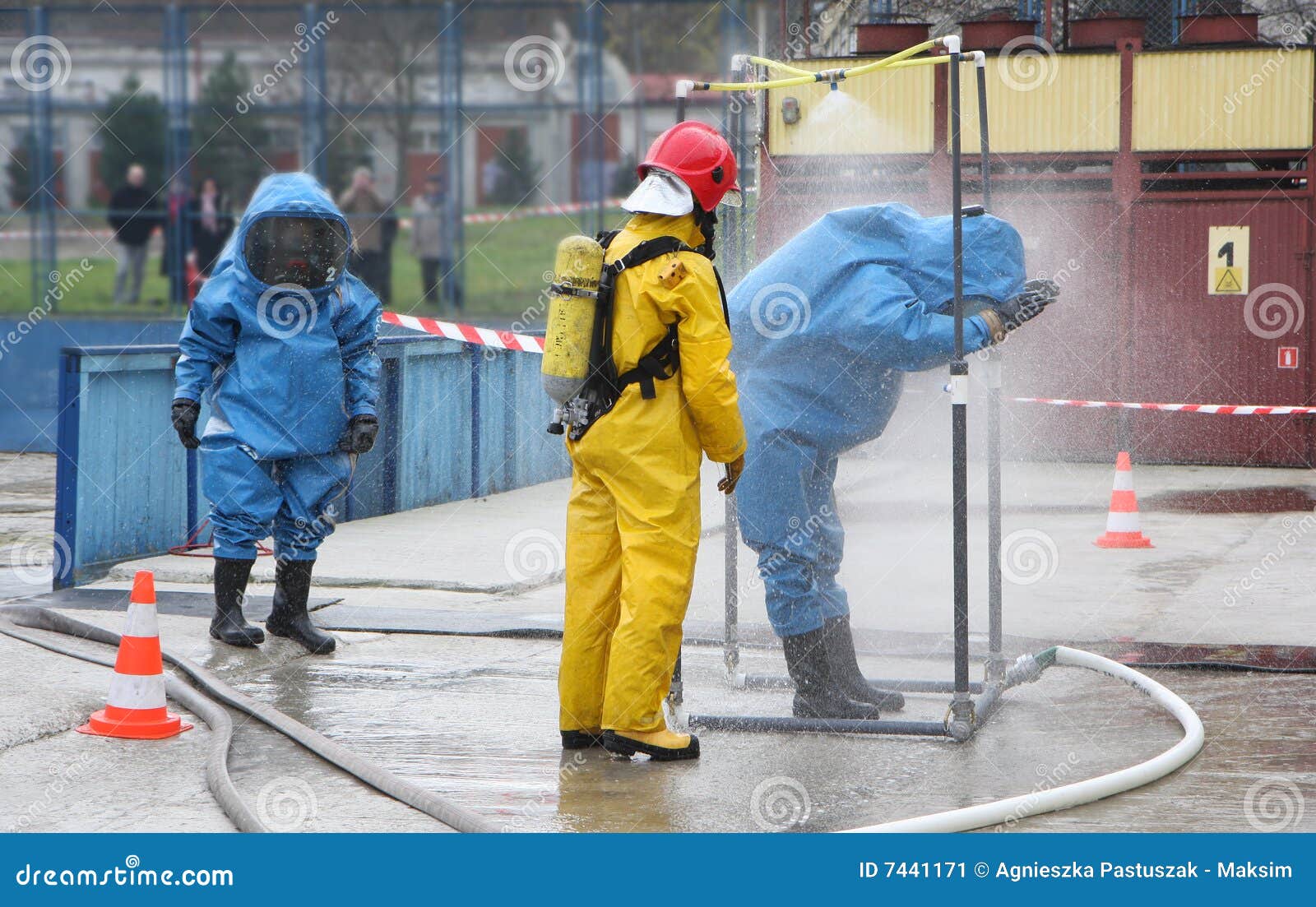 Firemen during action stock image. Image of action, survive - 7441171