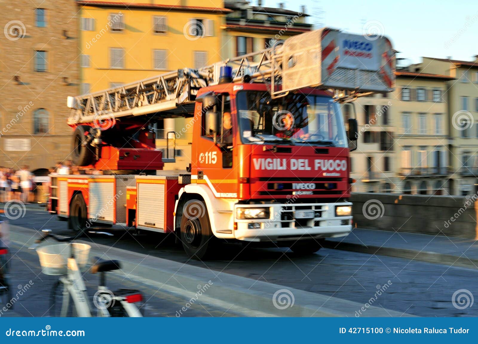 Firemen, Firefighters in the Car Going on a Mission , Italy Editorial ...
