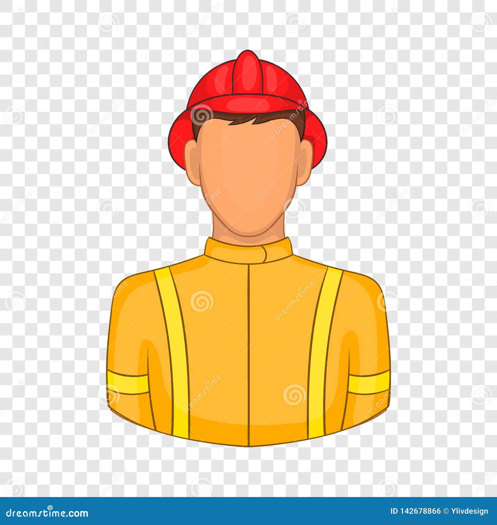 Firemen Icon in Cartoon Style Stock Vector - Illustration of helmet ...