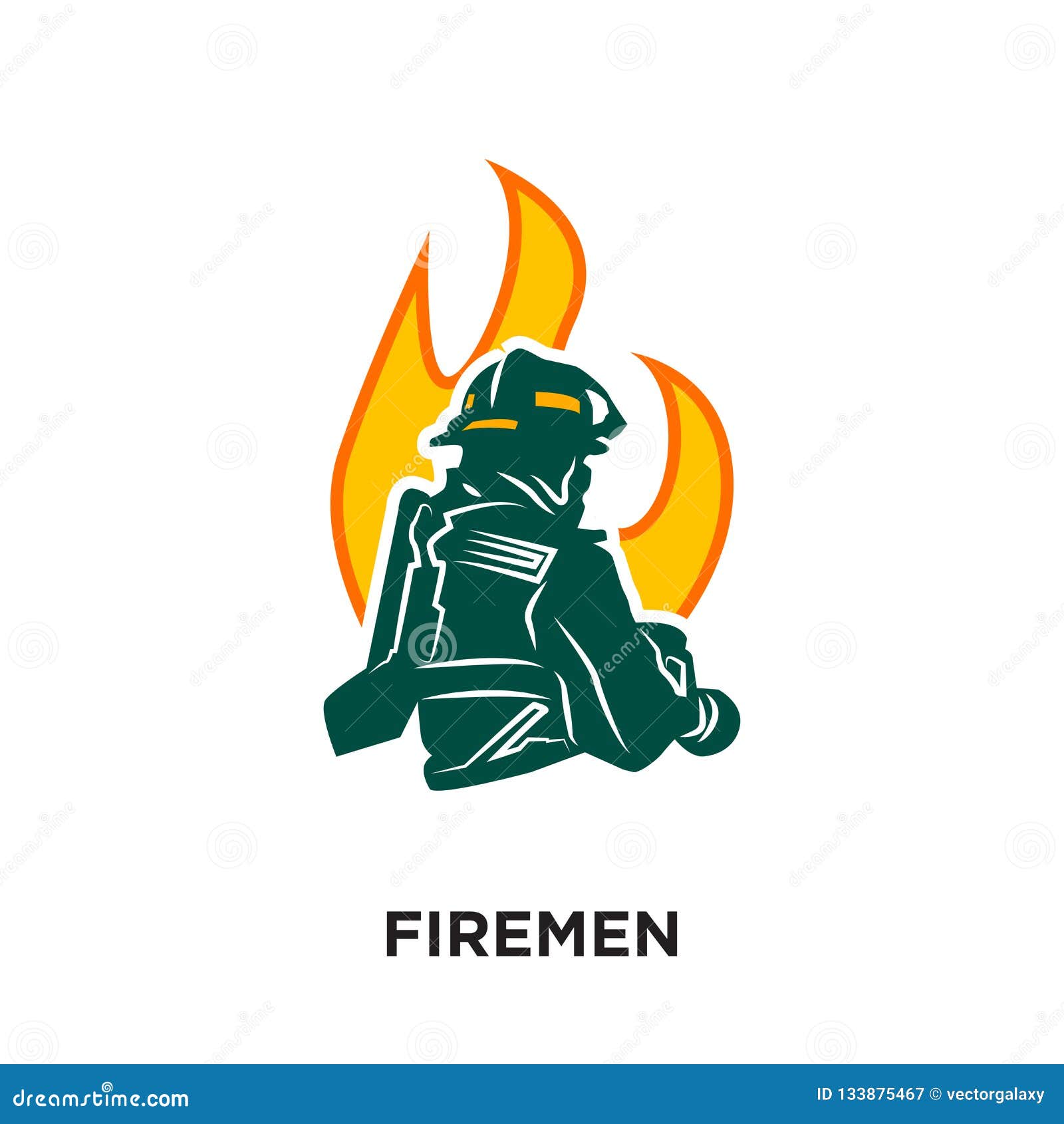 Logo Firemen Teamwork Logotype Vector | CartoonDealer.com #194812908