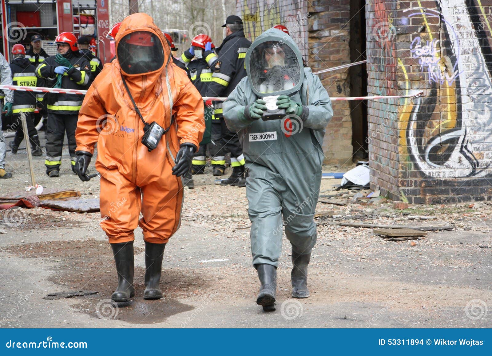 Firemen in protective suit editorial stock image. Image of agent - 53311894