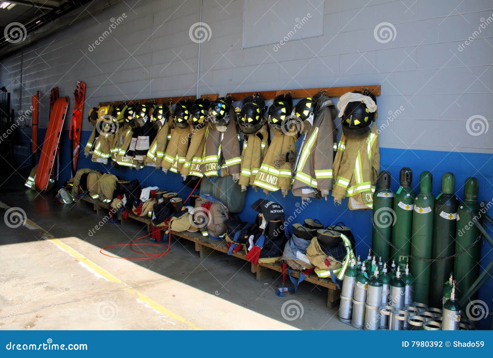 Firemen s Equipment stock photo. Image of station, oxygen - 7980392