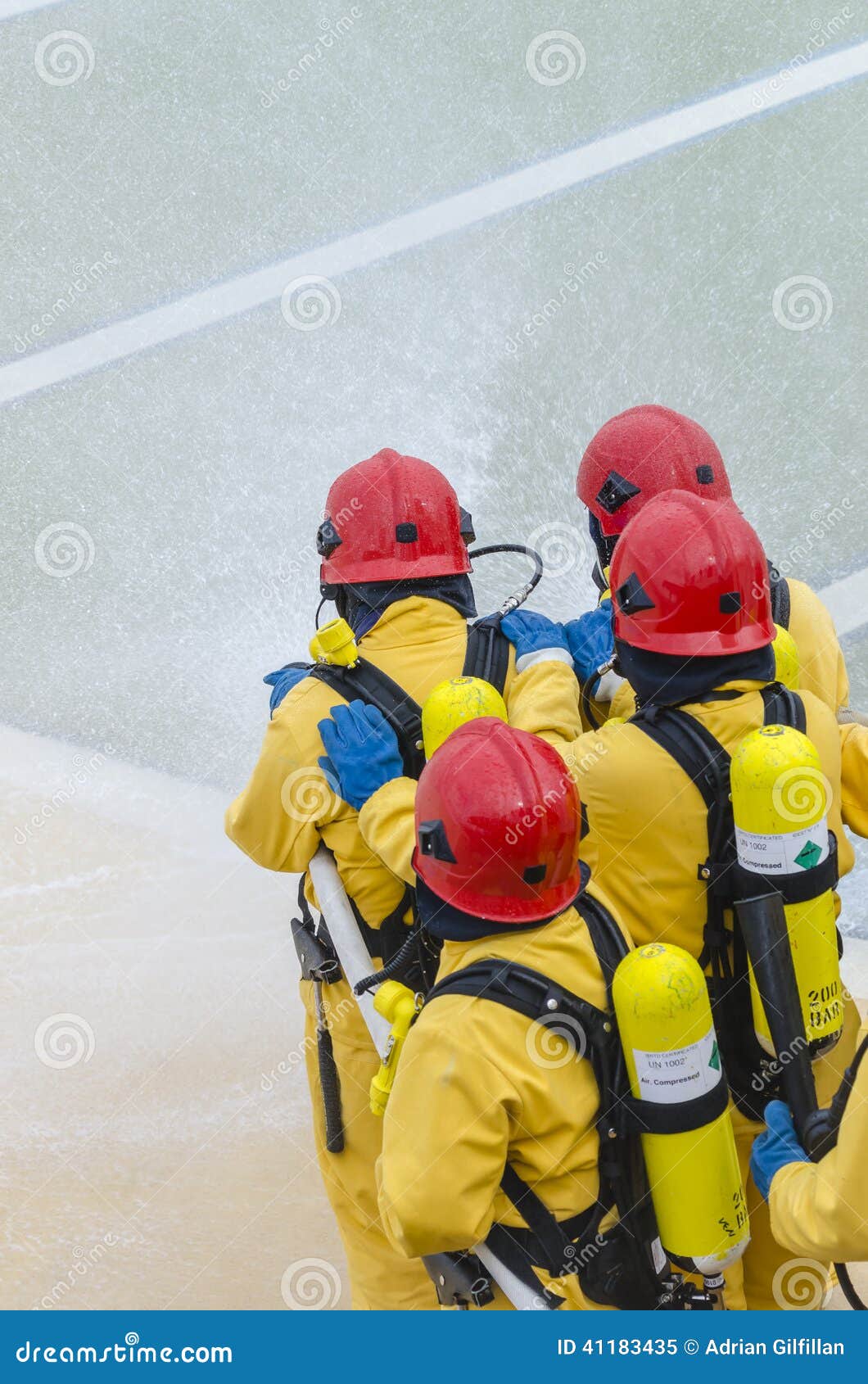 Firemen stock image. Image of hose, fireman, teamwork - 41183435