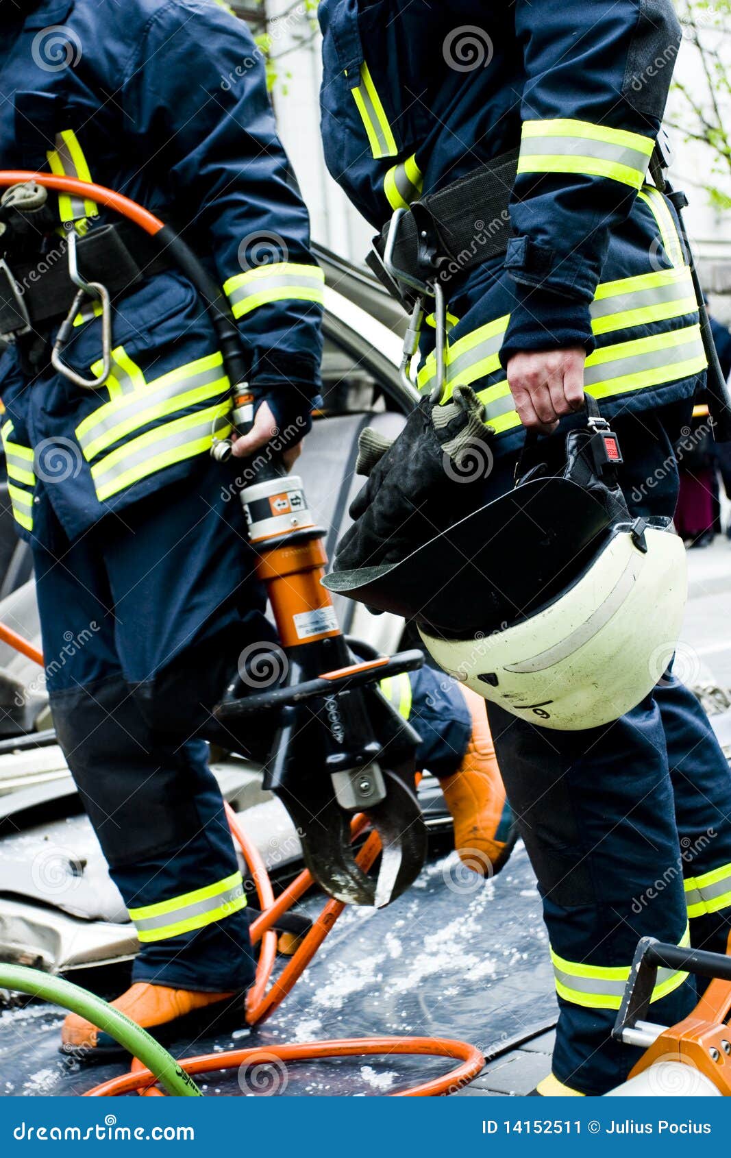 Firemen after work stock image. Image of helmet, teamwork - 14152511