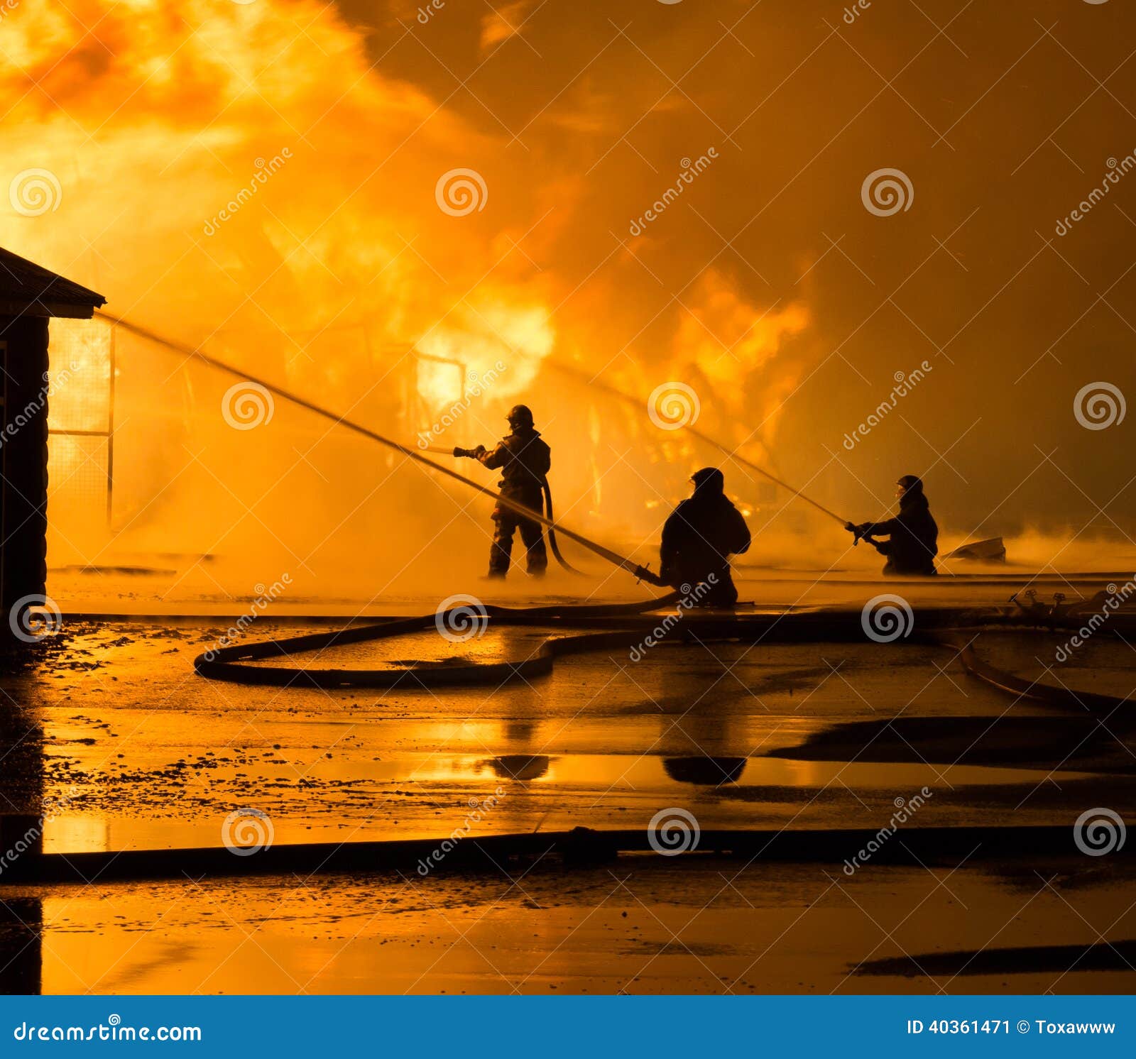 Firemen at work stock image. Image of firemen, working - 40361471