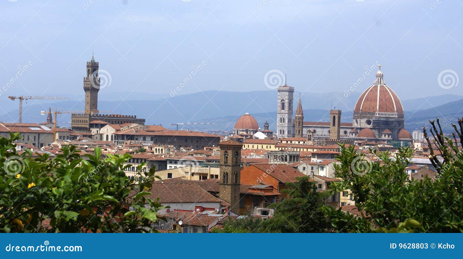 Firenze panorama view stock image. Image of florence, clouds - 9628803