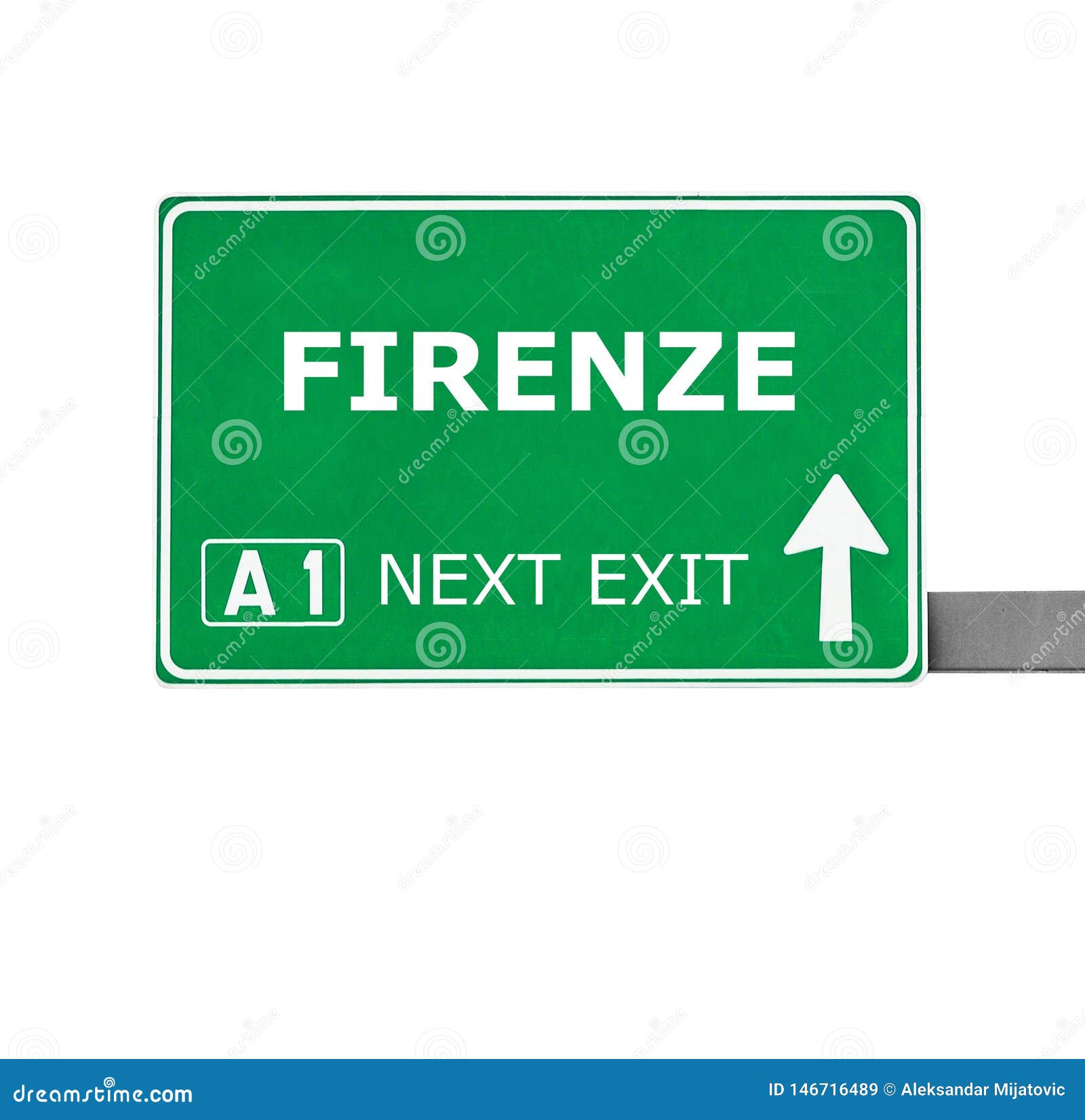 FIRENZE Road Sign Isolated on White Stock Image - Image of greeting ...