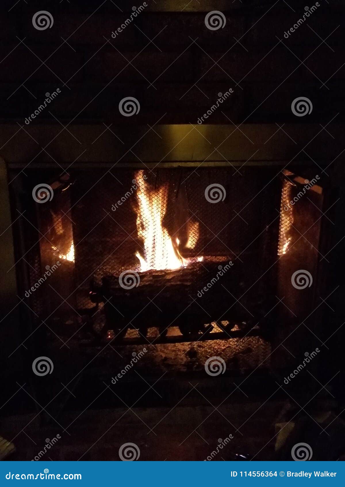 Fireplace stock photo. Image of warm, cold, burn, fireplace - 114556364