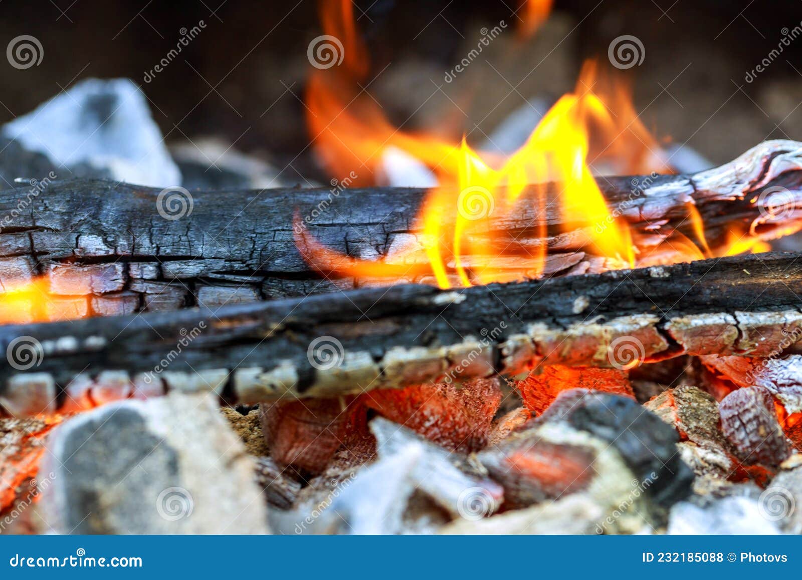 Fireplace, Fire Explosion Blasts Close-up of Burning Fire Flames Stock ...