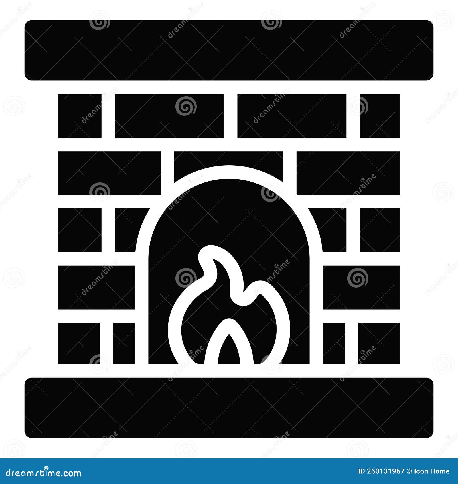 Fireplace Icon, Christmas and Celebrations. Glyph Symbol Collection ...