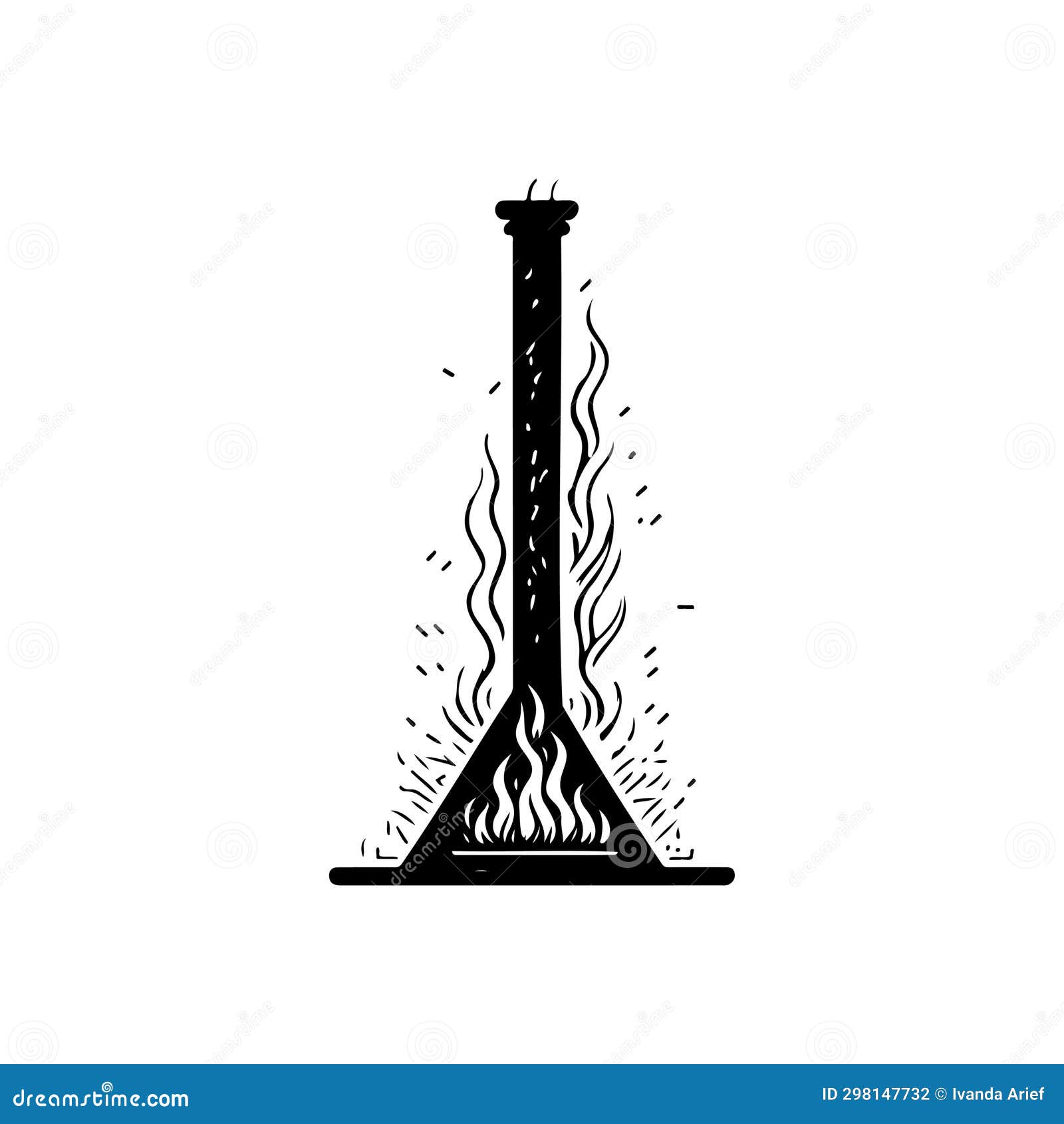 Fireplace Icon Hand Draw Black Colour Winter Ice Logo Symbol Perfect ...