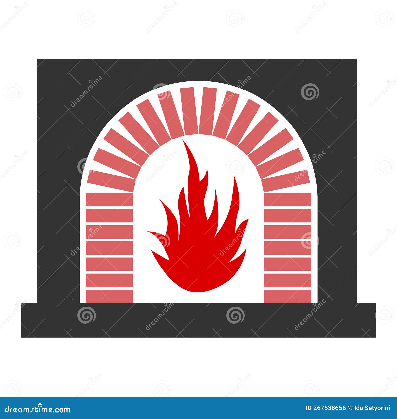 Fireplace icon vector stock illustration. Illustration of celebrate ...