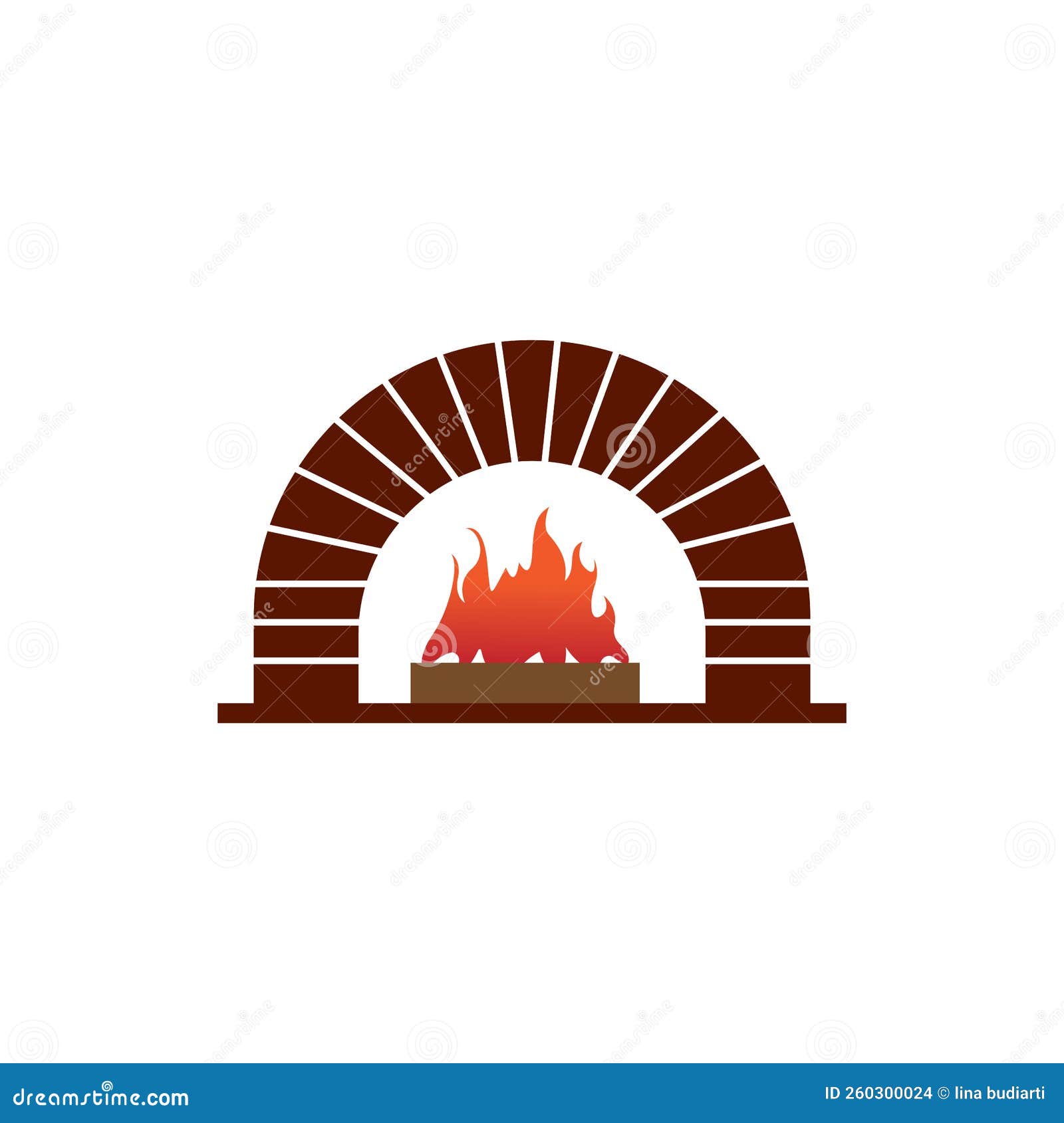 Fireplace icon stock vector. Illustration of design - 260300024
