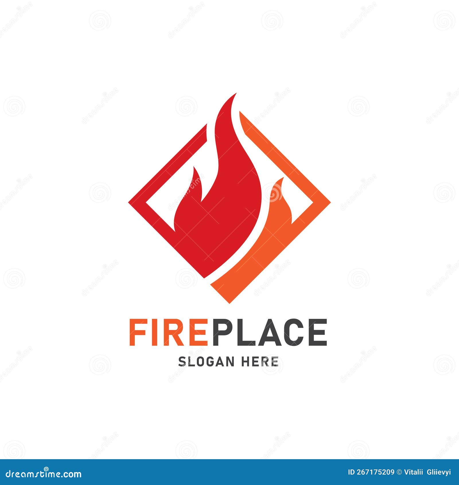 Fireplace Logo. Logotype To Your Company Stock Vector - Illustration of ...