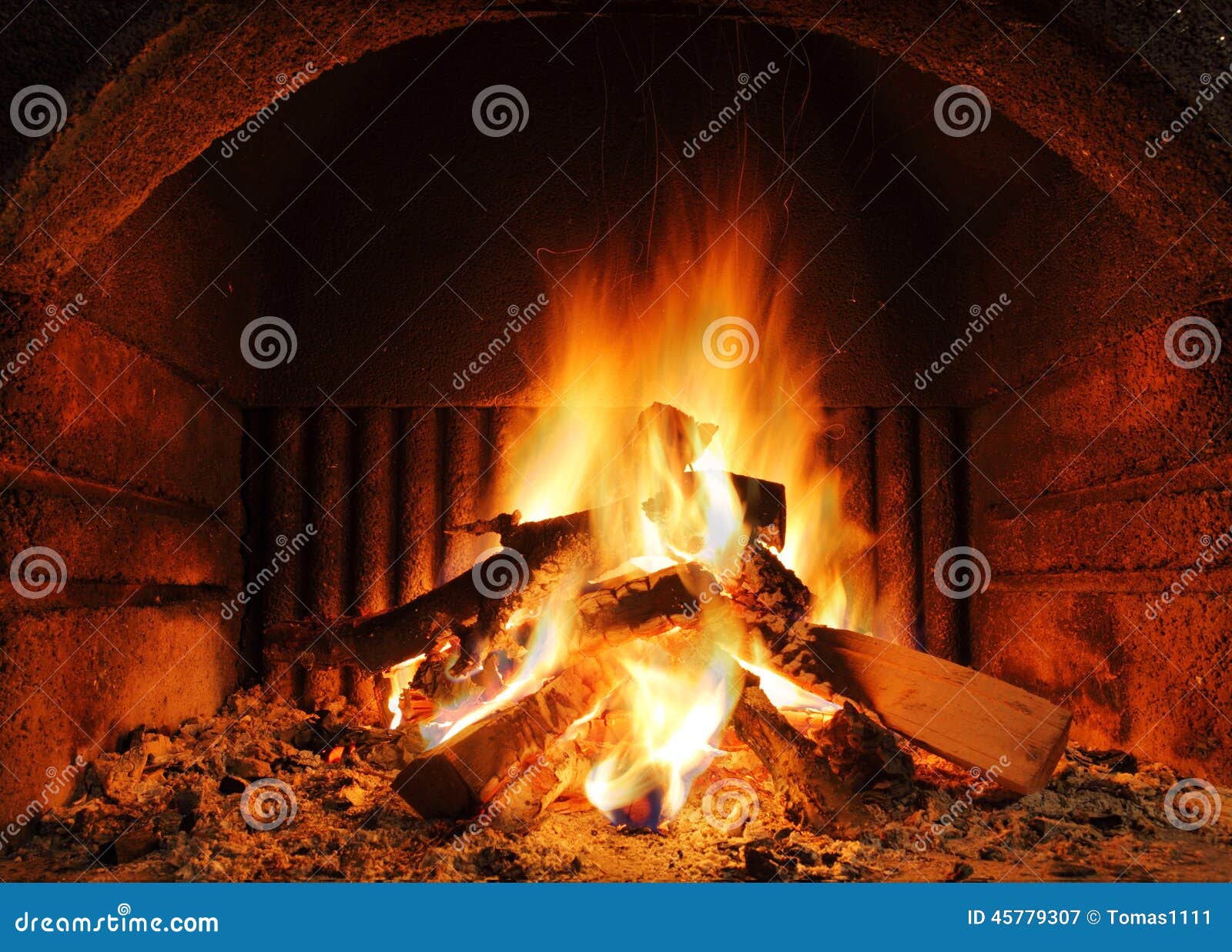 Fireplace stock image. Image of furnace, glowing, firewood - 45779307