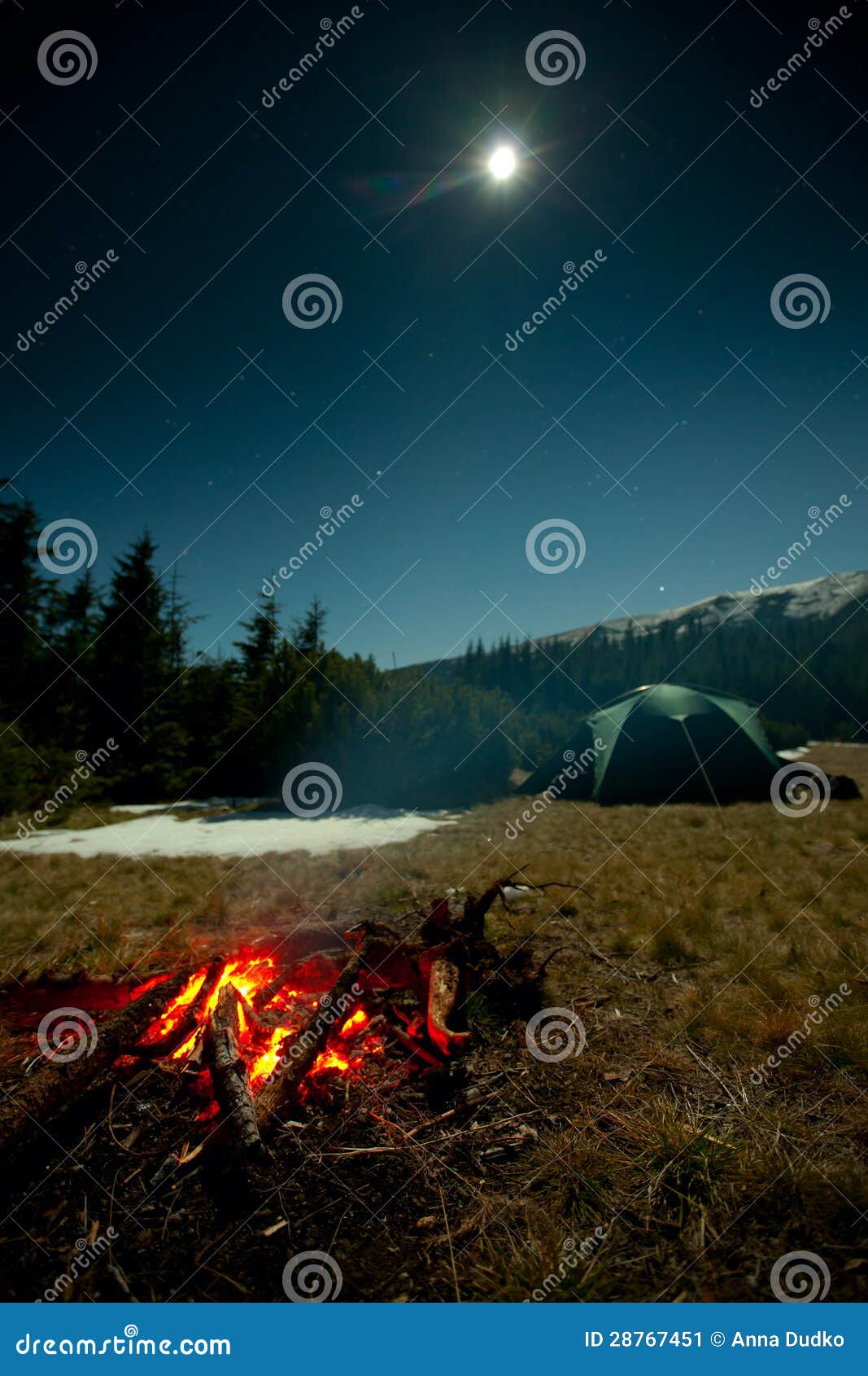 Fireplace during Rest Near Tent Stock Image - Image of fire, camp: 28767451