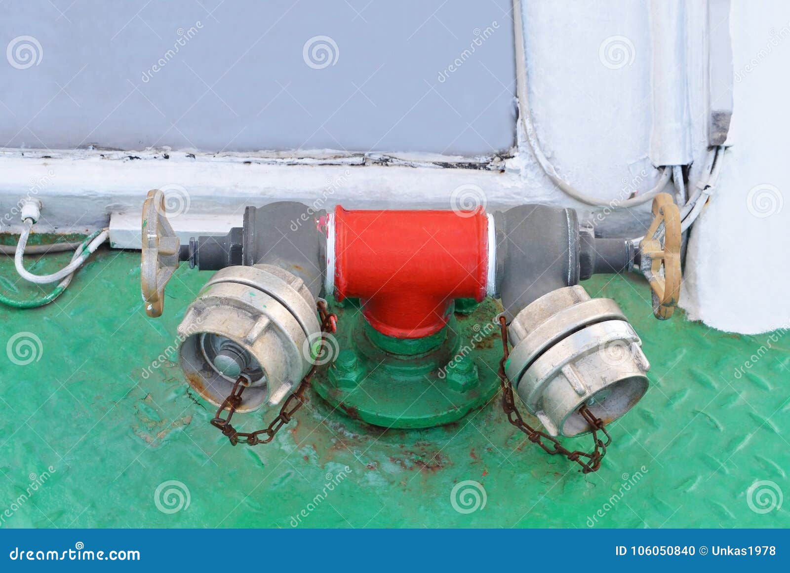 Fireplug on ship deck stock photo. Image of deck, plug - 106050840