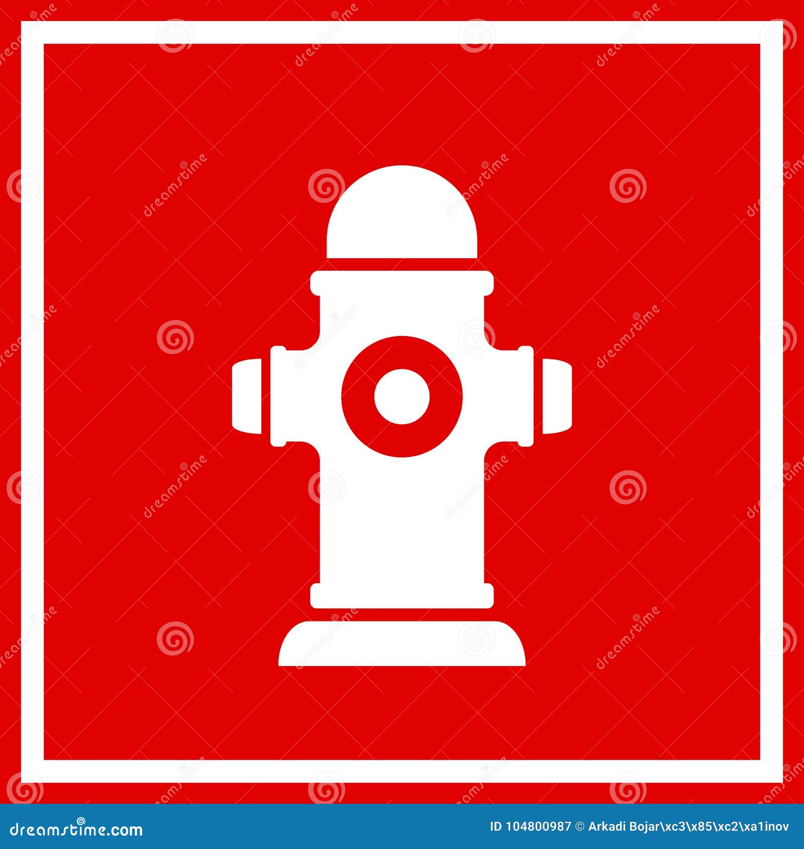 Fireplug Square Vector Sign Stock Vector - Illustration of fire, label ...