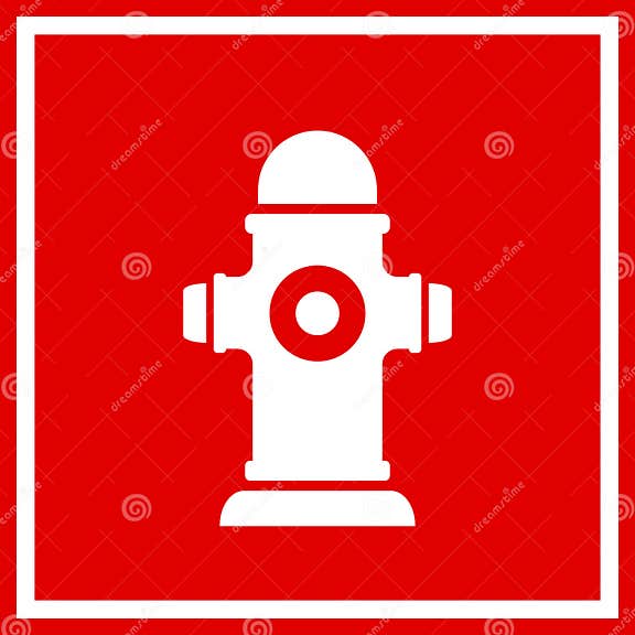 Fireplug Square Vector Sign Stock Vector - Illustration of fire, label ...