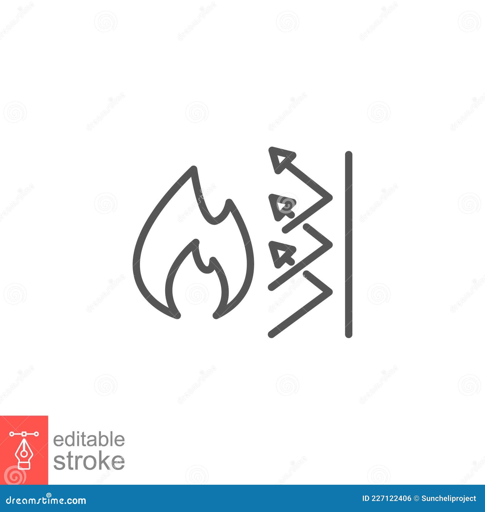 Fireproof Icon. Fireproofing Support Stock Vector - Illustration of ...