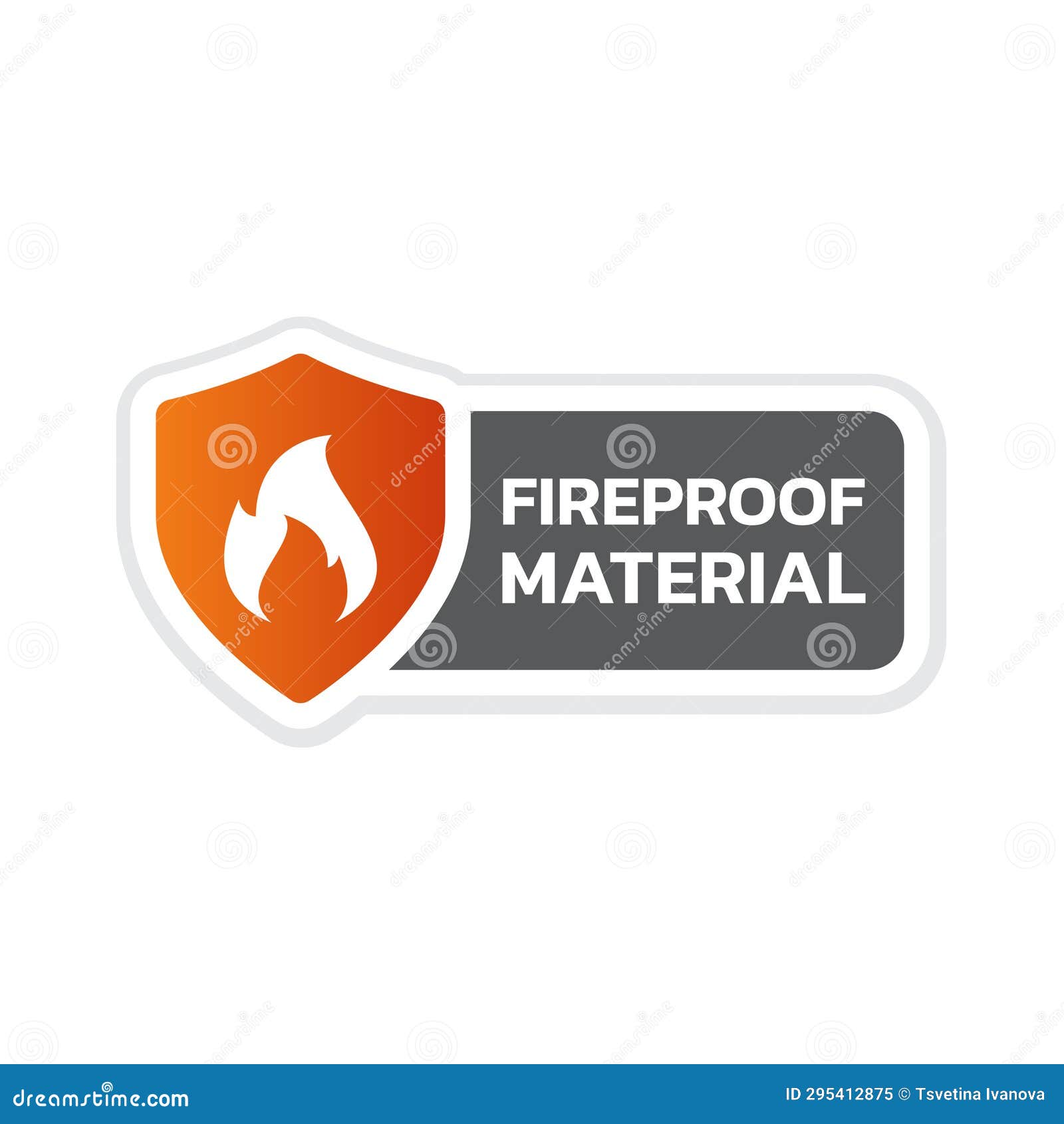 Fireproof Material Vector Label Stock Illustration - Illustration of ...