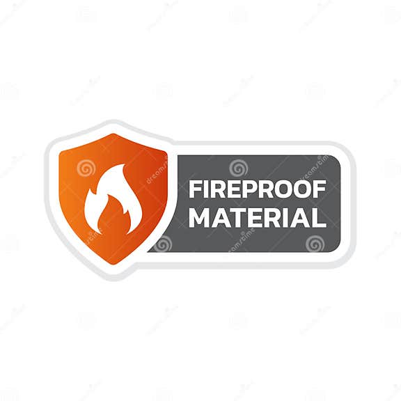 Fireproof Material Vector Label Stock Illustration - Illustration of ...