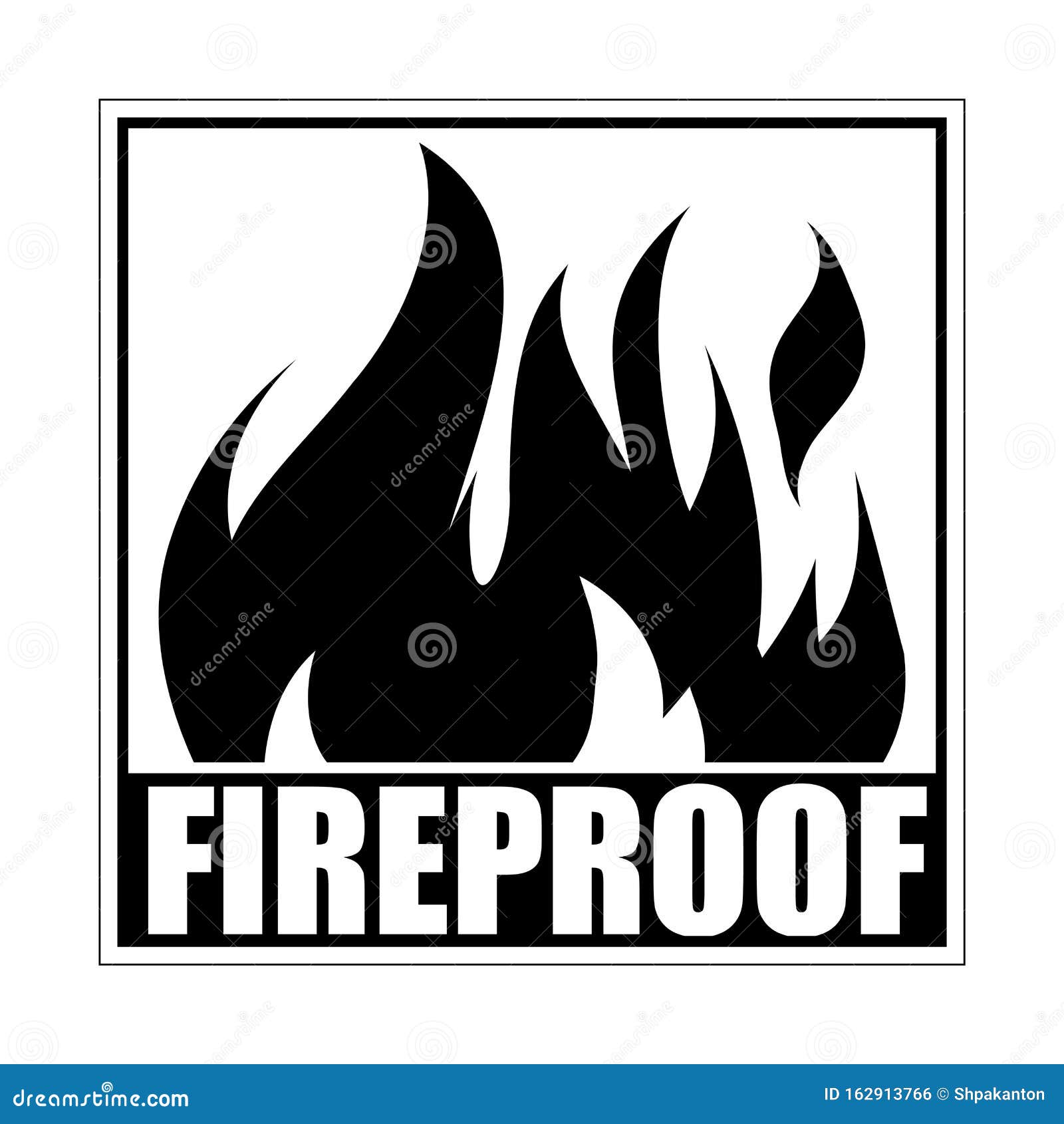 Fireproof Icon. Fireproofing Support. Fire Insulation, Fire Security ...