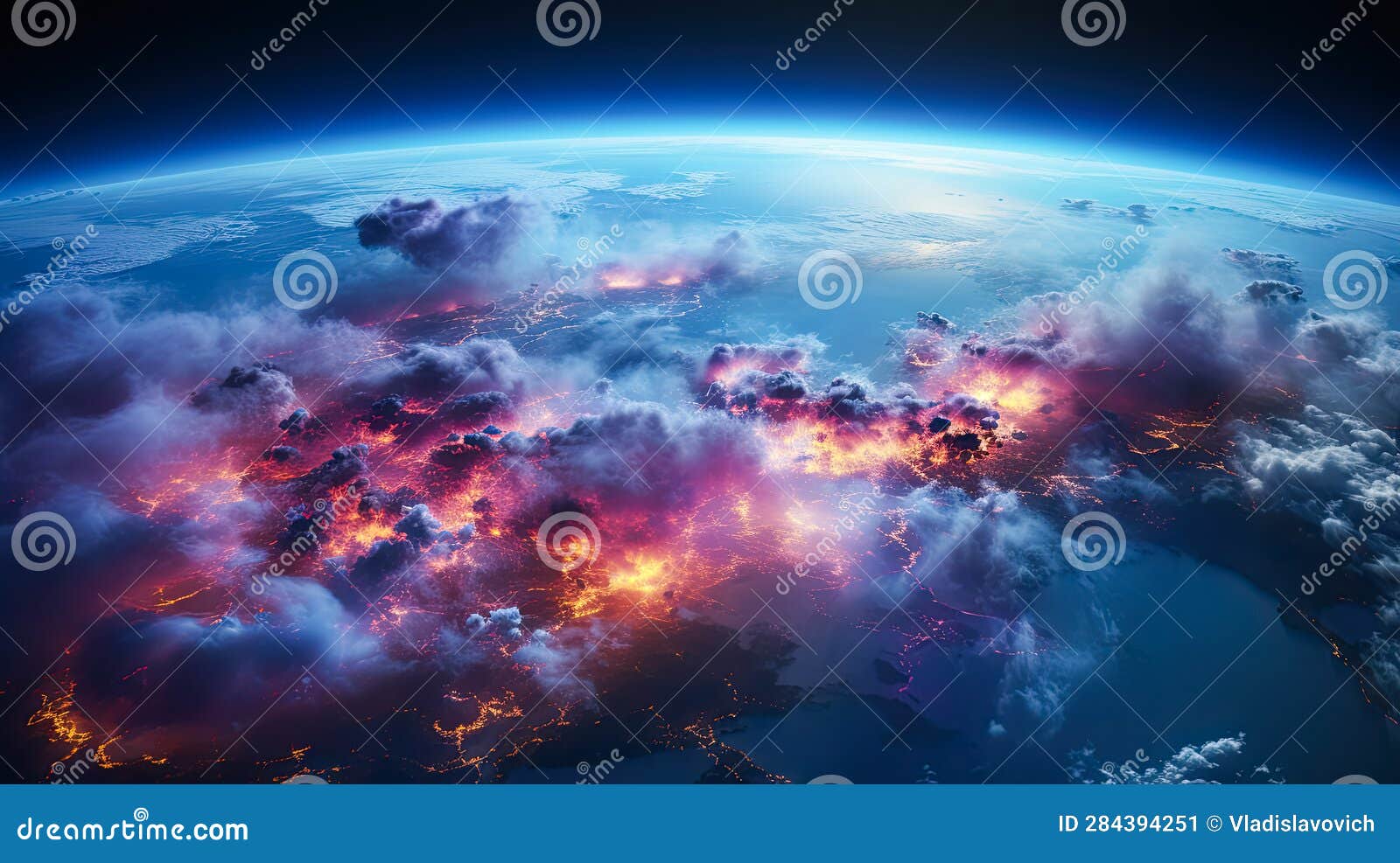 Fires on Earth, View from Space, Climate Change of Earth Under ...