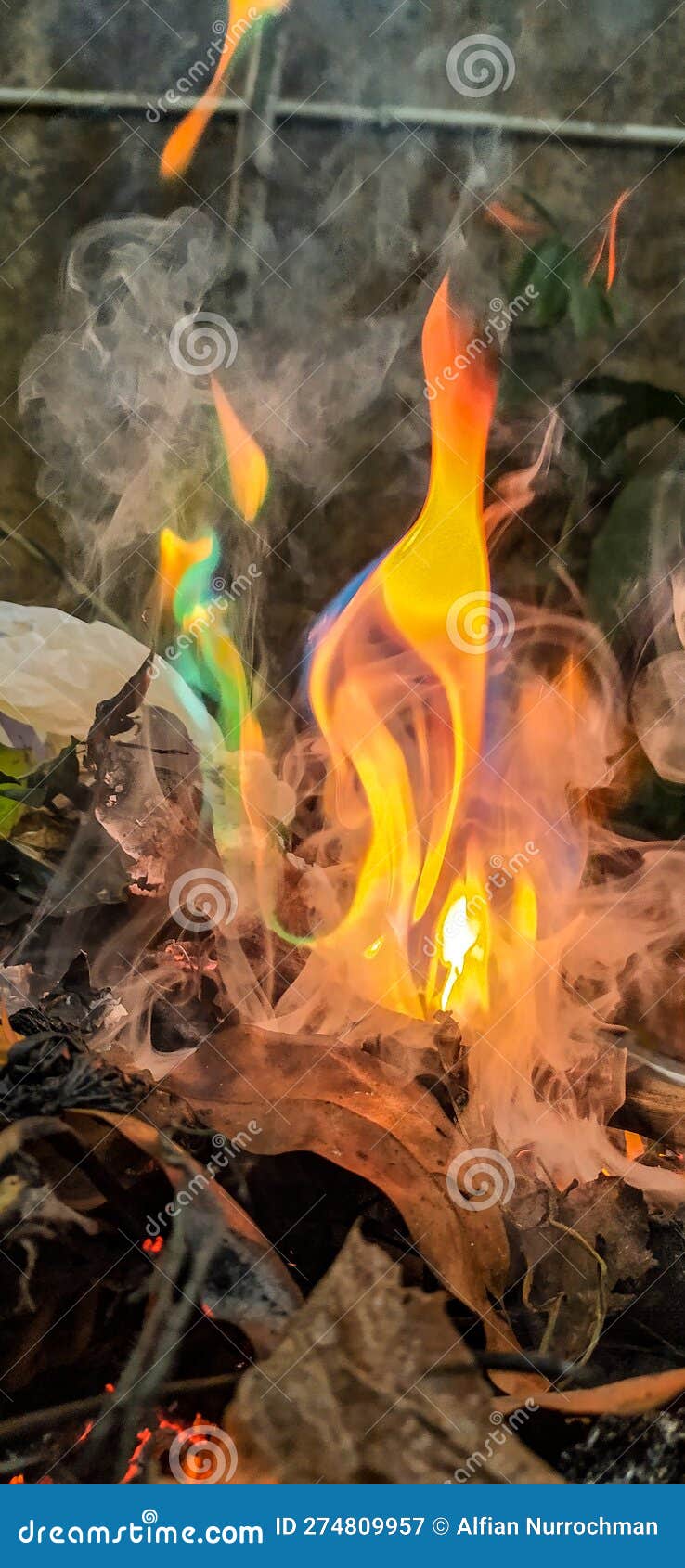 Fires Generated by Burning Waste Stock Image - Image of fire, burning ...