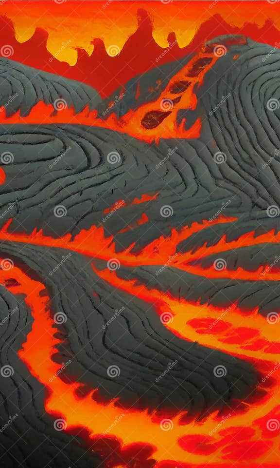 Fires In Hell Abstract Digital Art Stock Illustration Illustration Of Rock Flow 259332283
